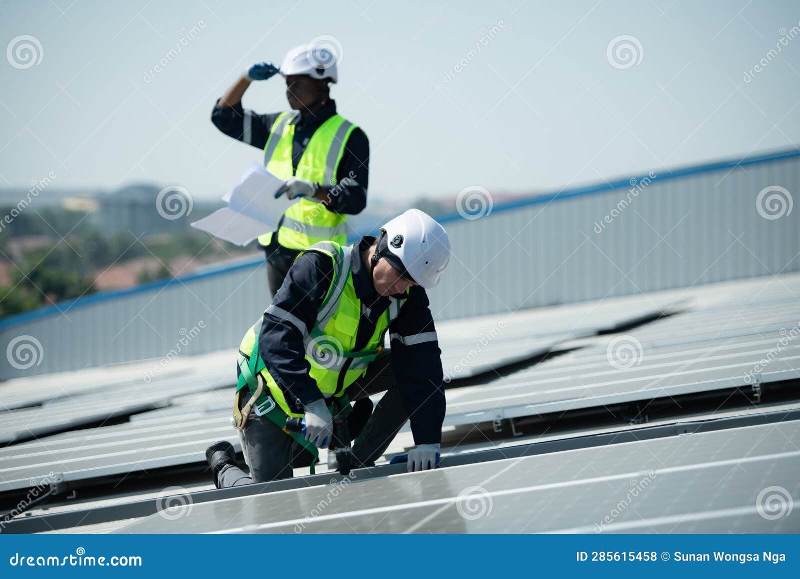Engineer in Charge of Solar Panel Installation the Installation of ...