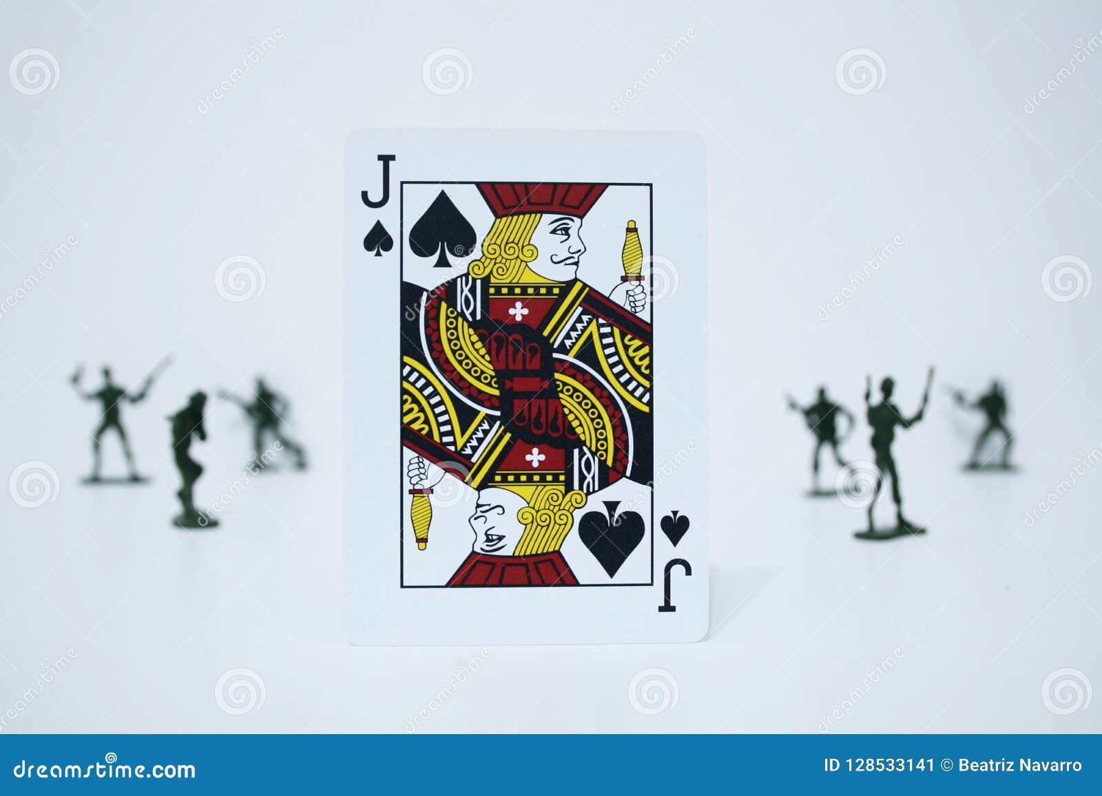 JACK OF SPADES AND SOLDIERS Stock Image | CartoonDealer.com #128533141
