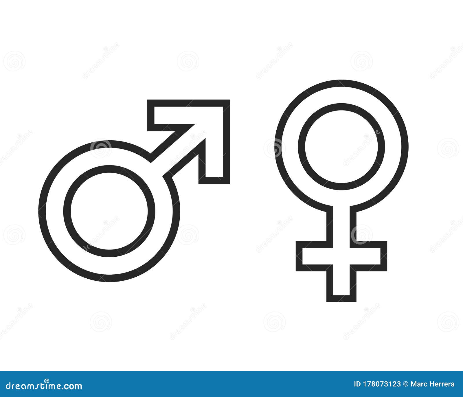Both Gender Symbol Design Set Stock Vector - Illustration of pack ...