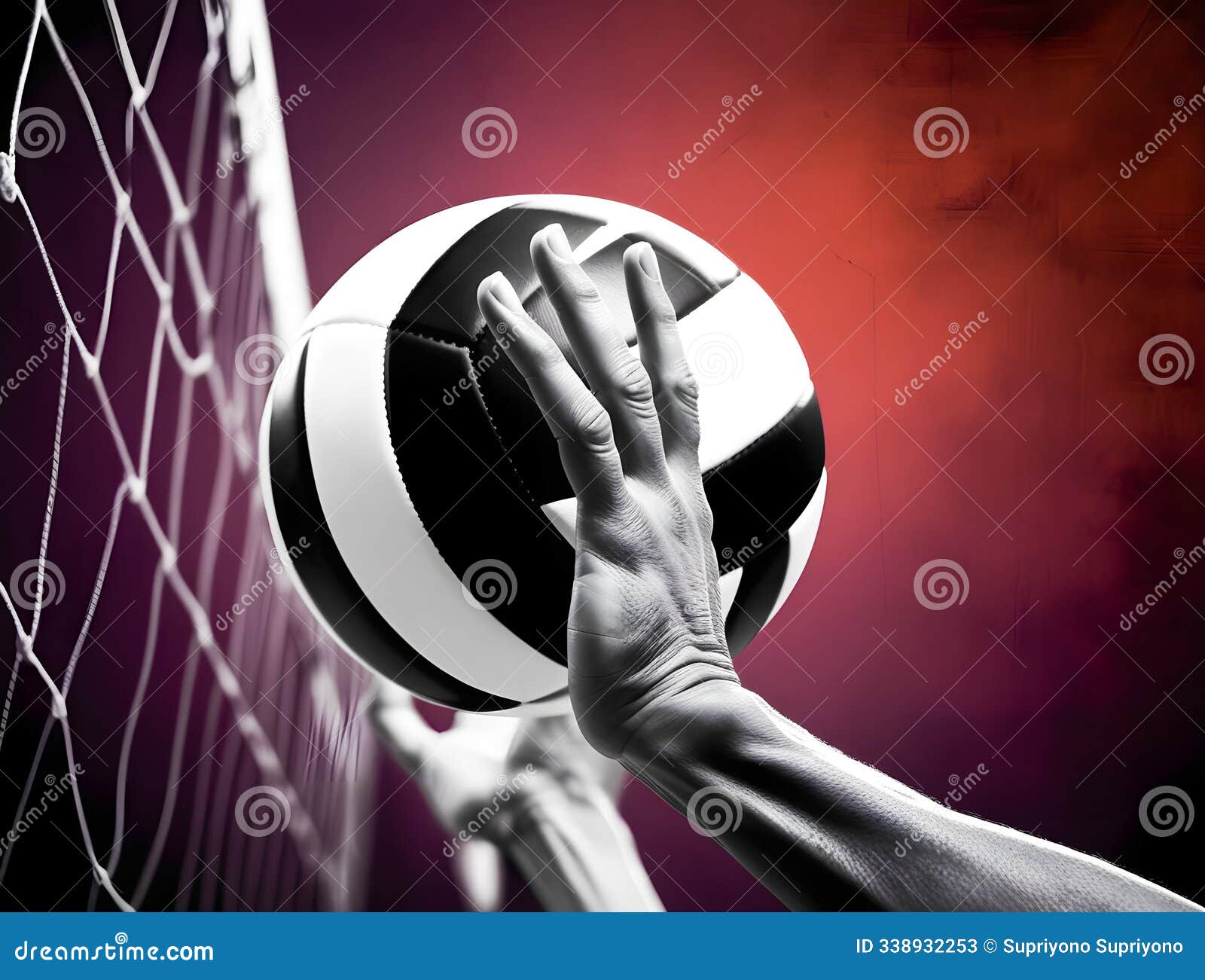 Both Hands Lifting the Volleyball Stock Image - Image of wellness ...