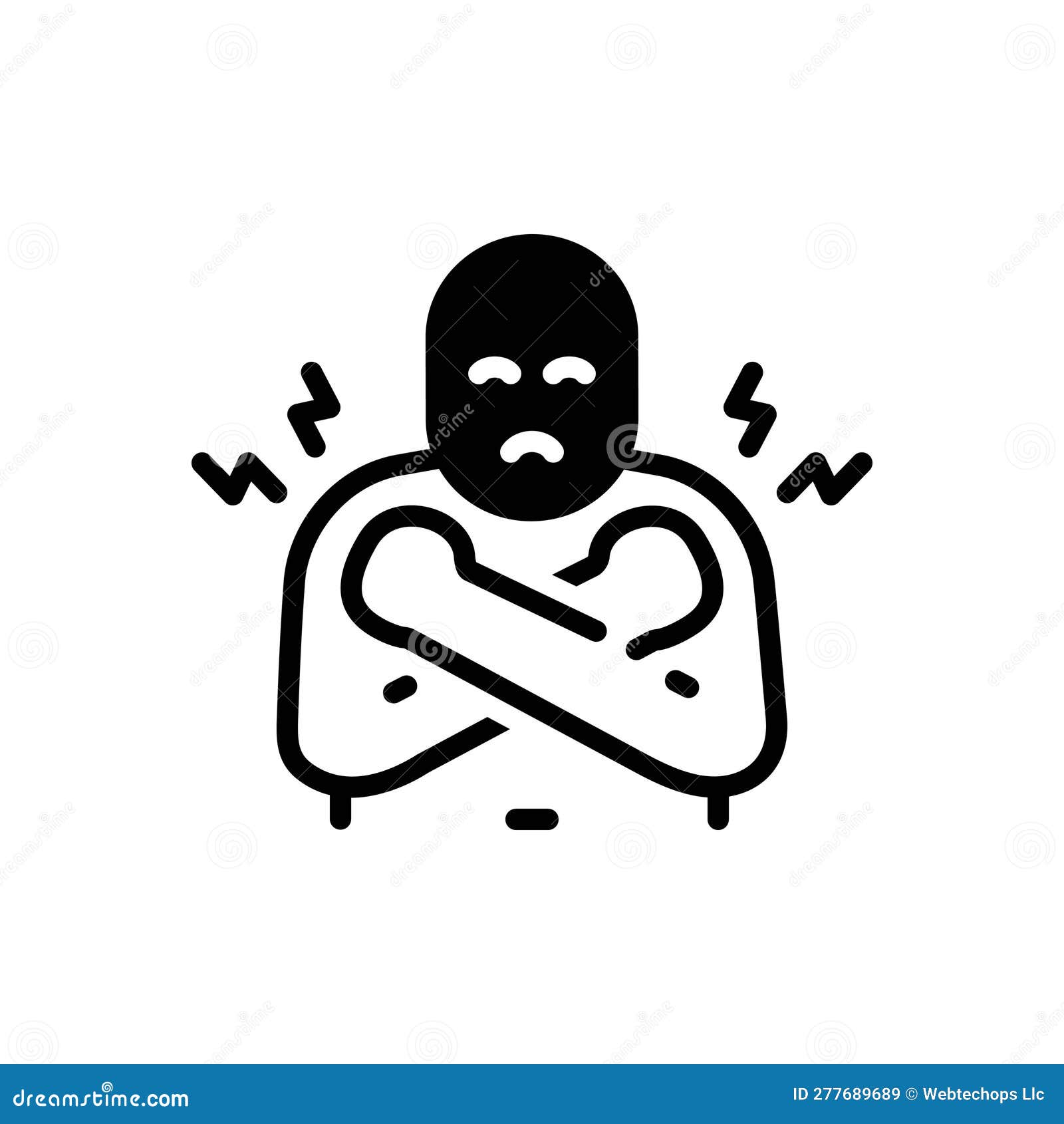 Black Solid Icon for Both, Pose and Angry Stock Vector - Illustration ...