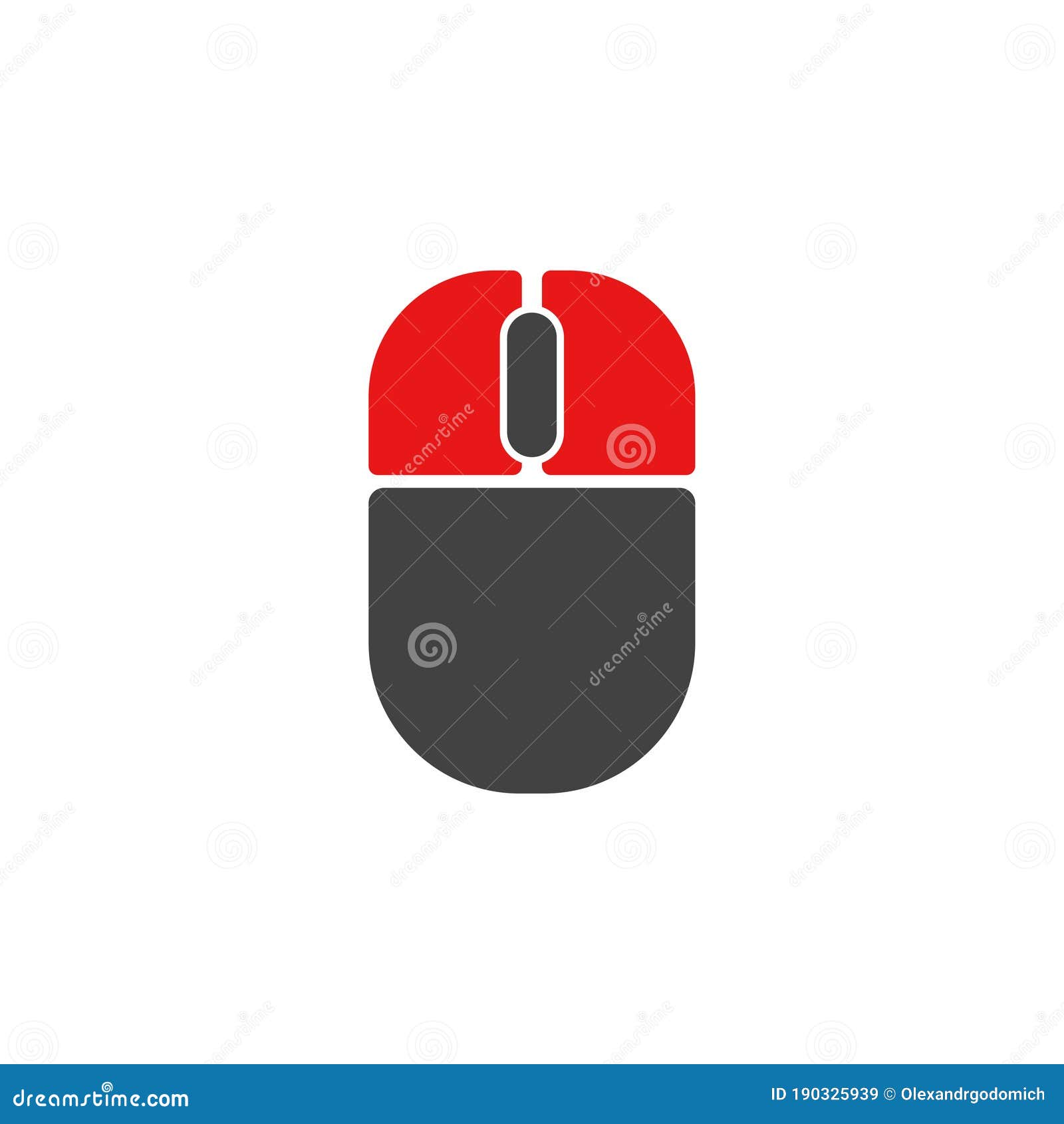 Mouse Button On Red Abstract Light Background Stock Image ...