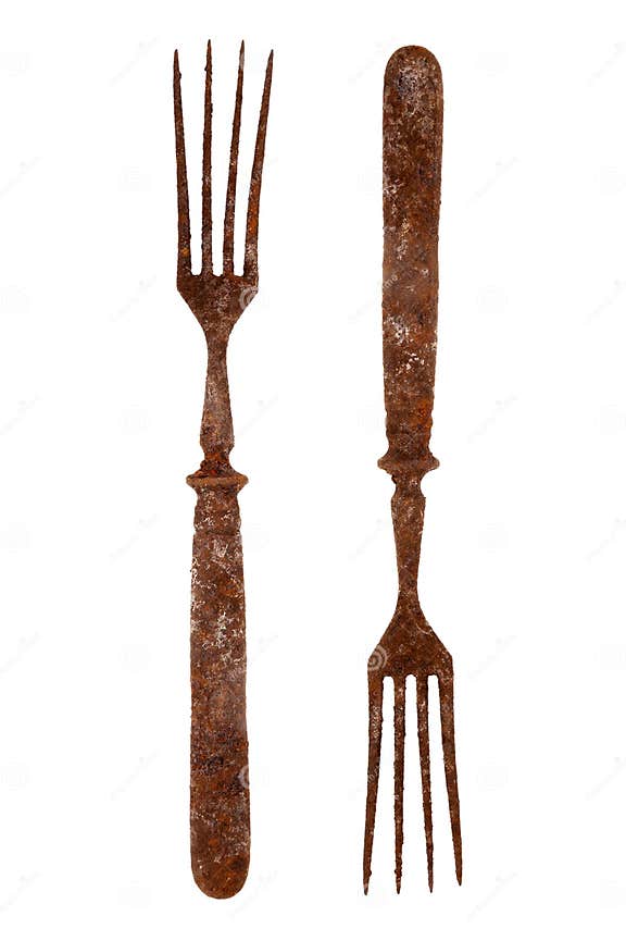 Both Sides of an Old Rusty Fork Stock Image - Image of fork, iron: 44353047