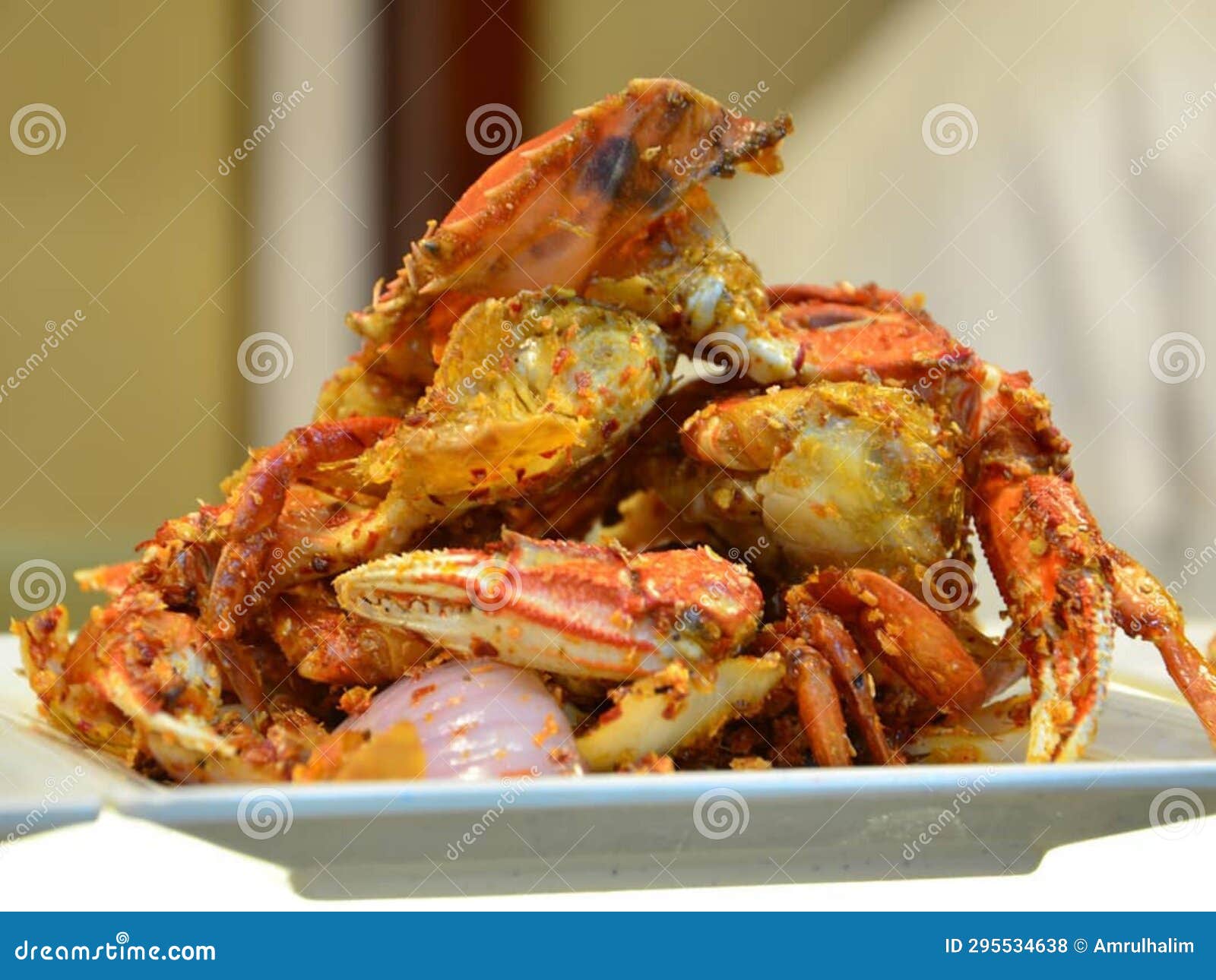 Best selling fried crab stock photo. Image of overhead - 295534638