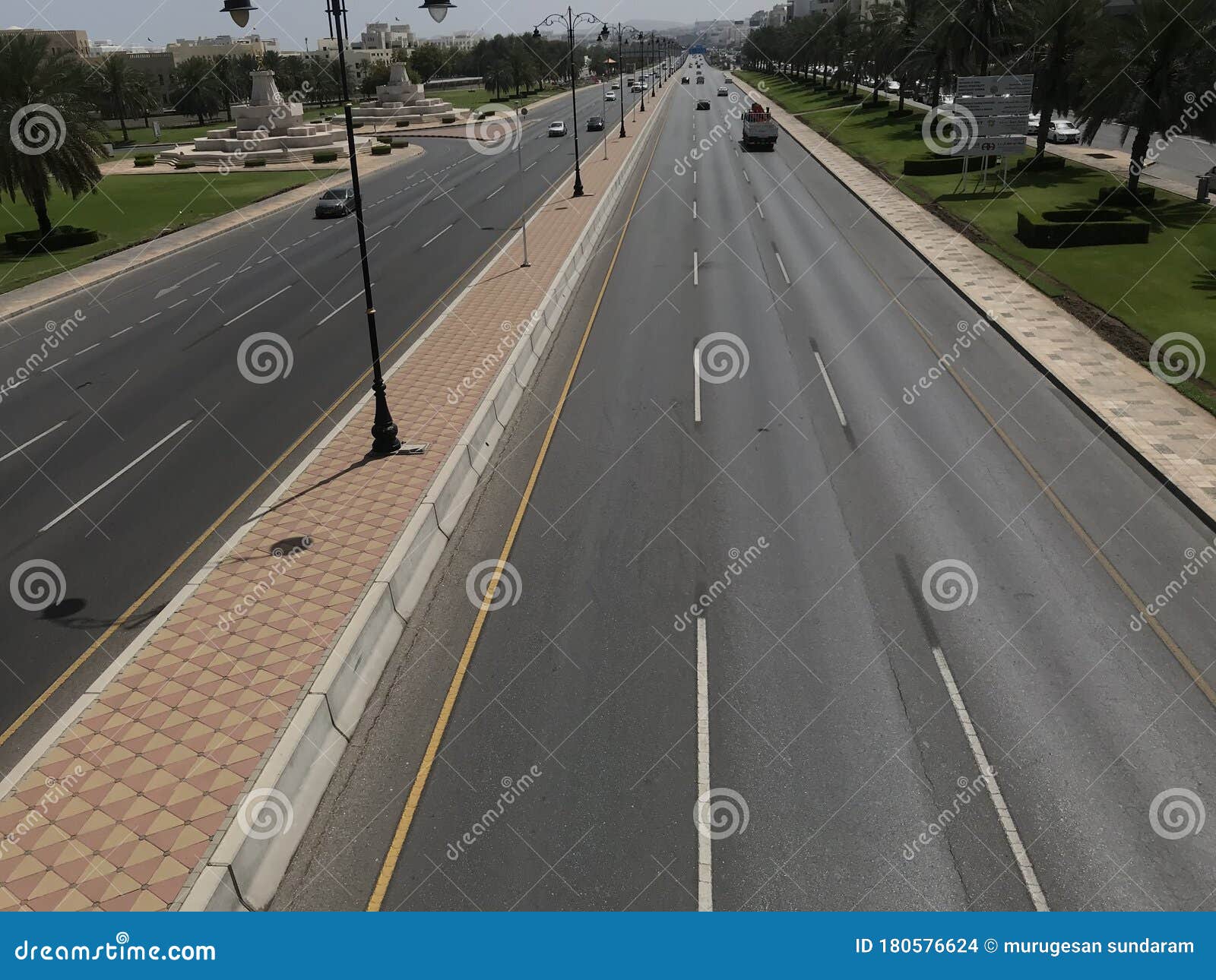 Both Way Roads or Express Highways with Multiple Lanes in between ...