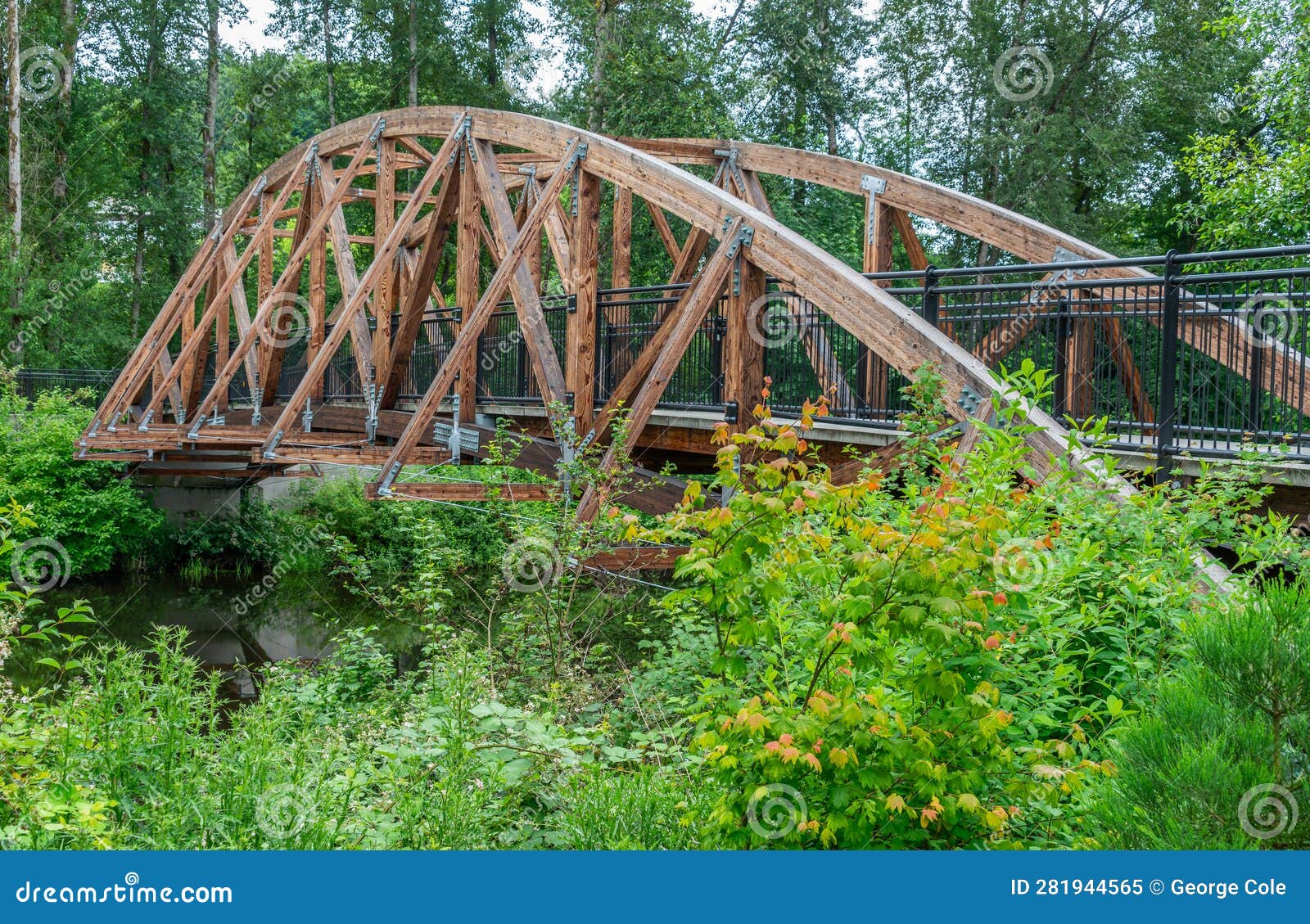 Bothell Pedestrian Bridge 2 Stock Image - Image of wooden, travel ...