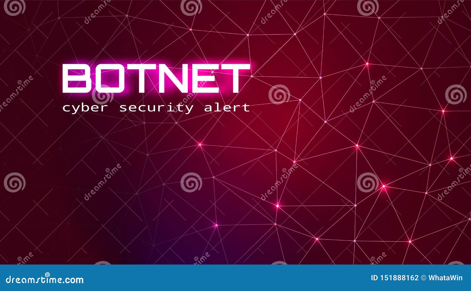 Botnet Cyber Security Alert Concept. Dark Red BG Stock Vector ...