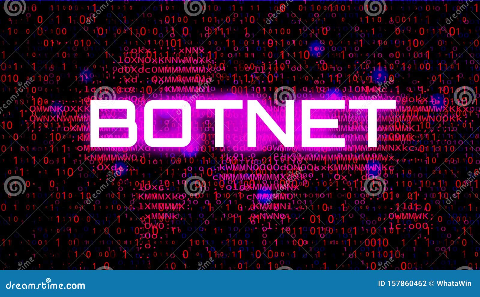 Botnet Cyber Security Alert Concept. Dark Red BG Stock Vector ...