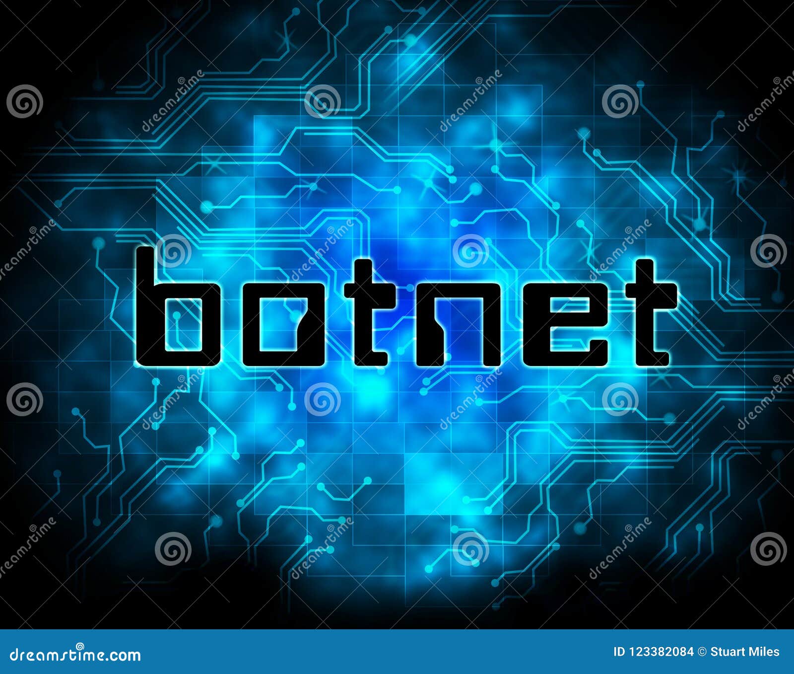 Botnet Illegal Scam Network Fraud 2d Illustration Stock Illustration ...