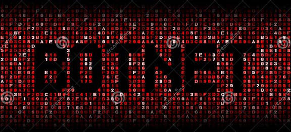Botnet Text on Hex Code Illustration Stock Illustration - Illustration ...