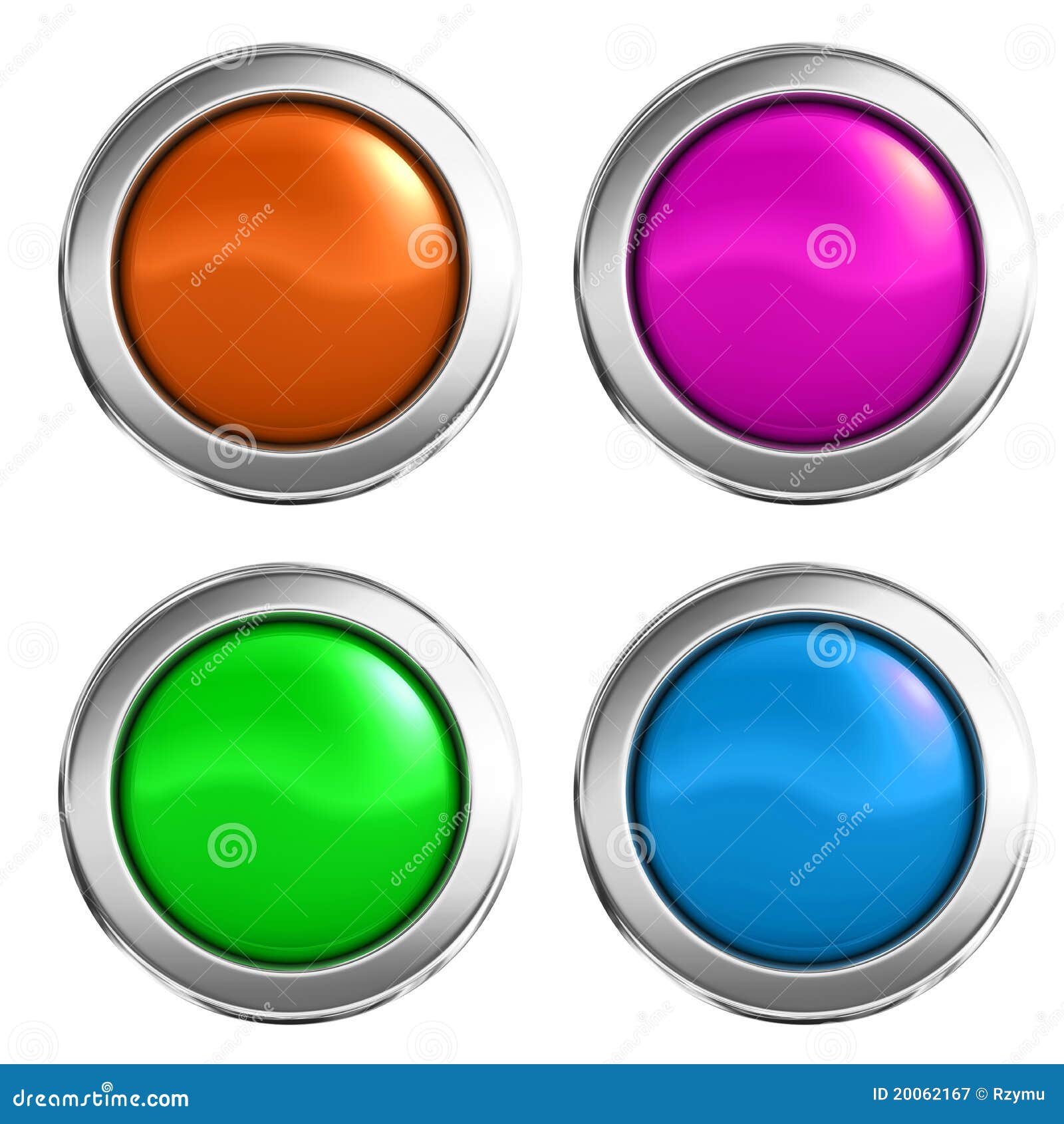 Botones 3D stock de ilustración. Ilustración de metal - 20062167