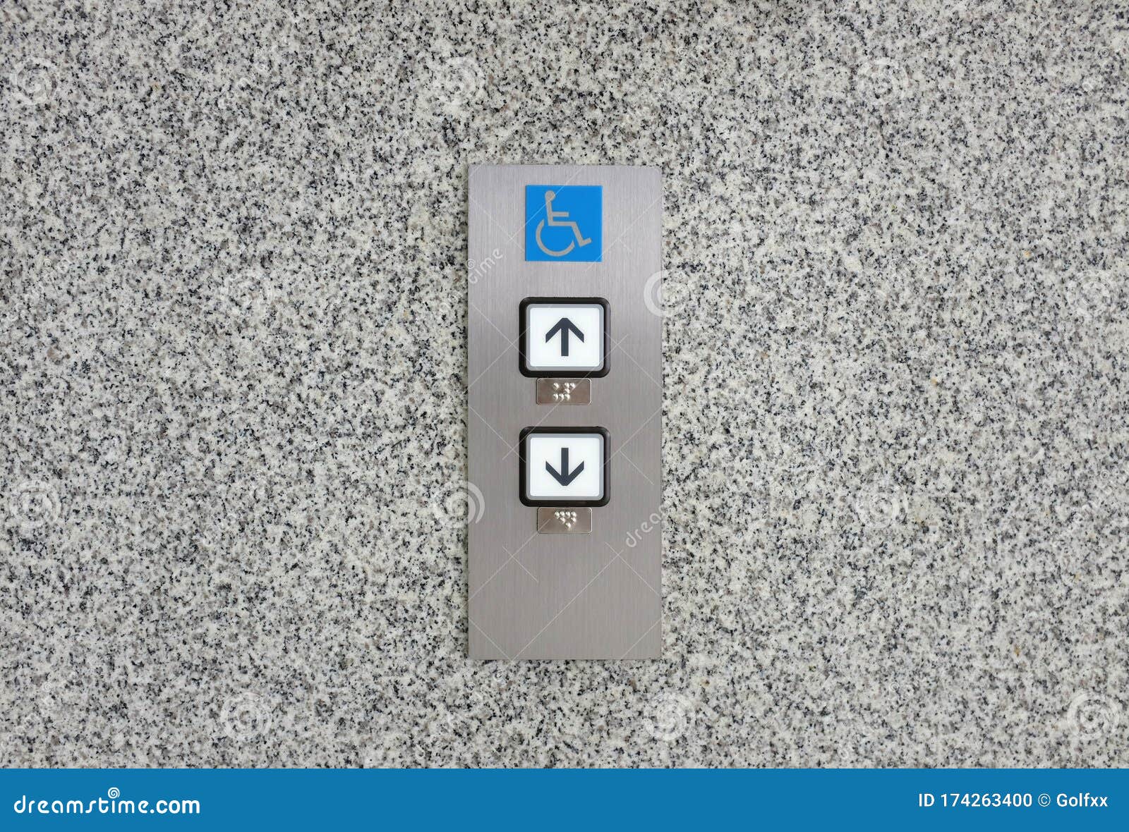 Botones Arriba Y Abajo Del Panel De Llamadas Del Ascensor Foto de ...