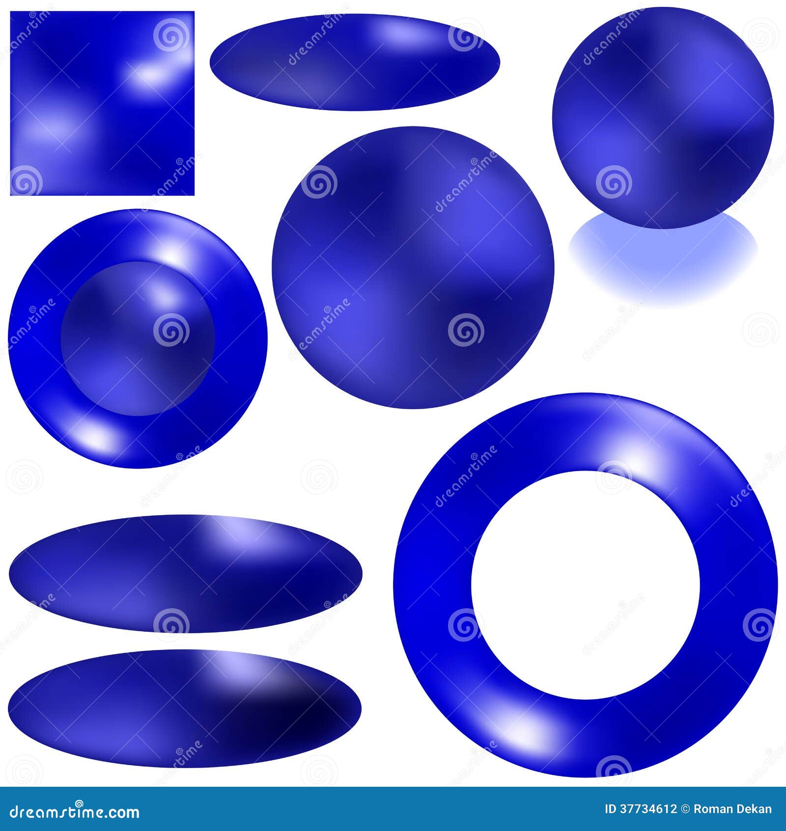 Botones azules ilustración del vector. Ilustración de anillo - 37734612