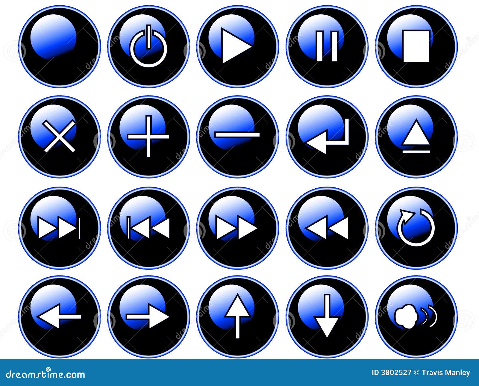 Botones azules brillantes stock de ilustración. Ilustración de lustre ...