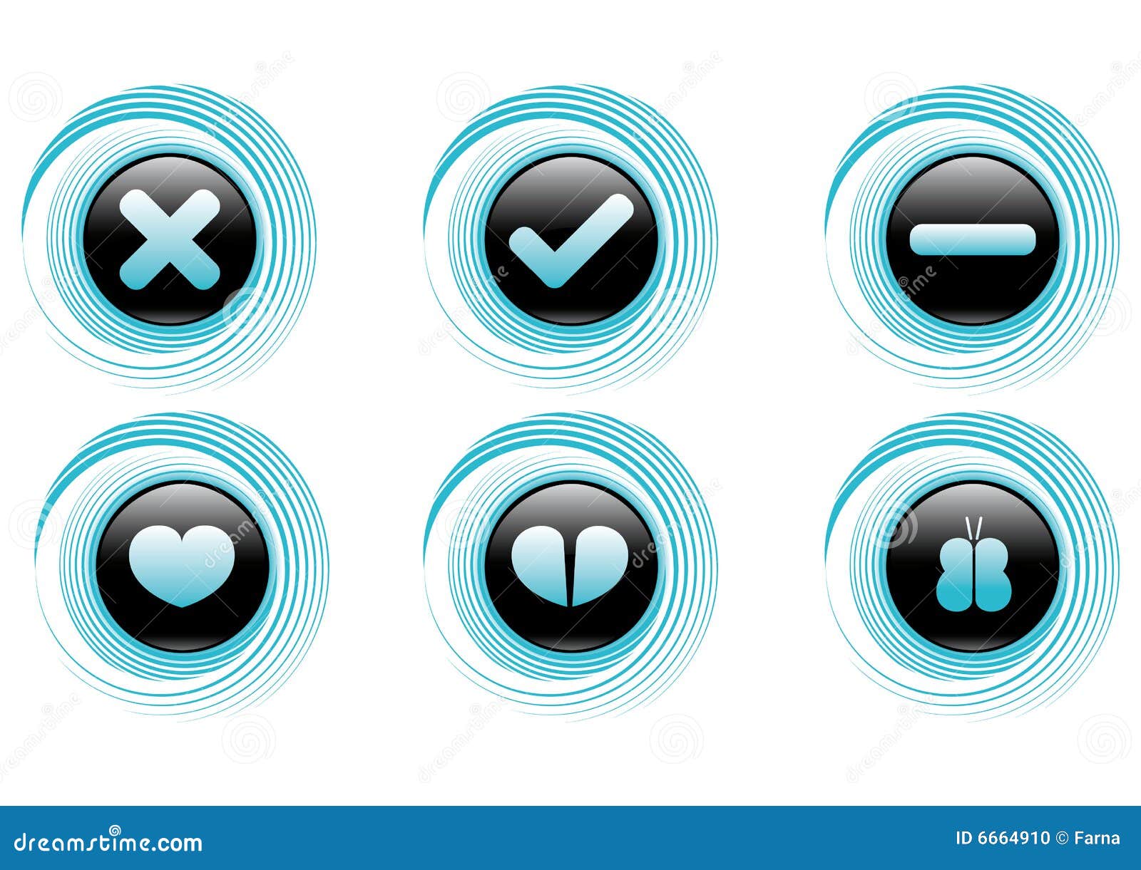 Botones azules del vector ilustración del vector. Ilustración de modelo ...