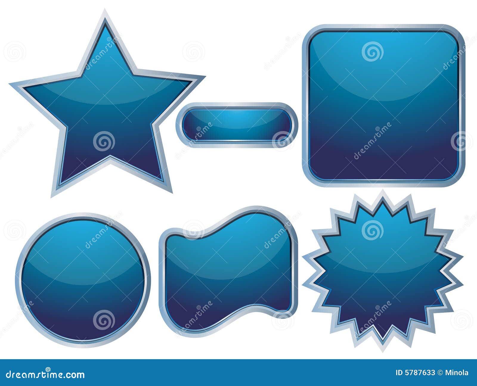 Botones azules del Web ilustración del vector. Ilustración de esfera ...