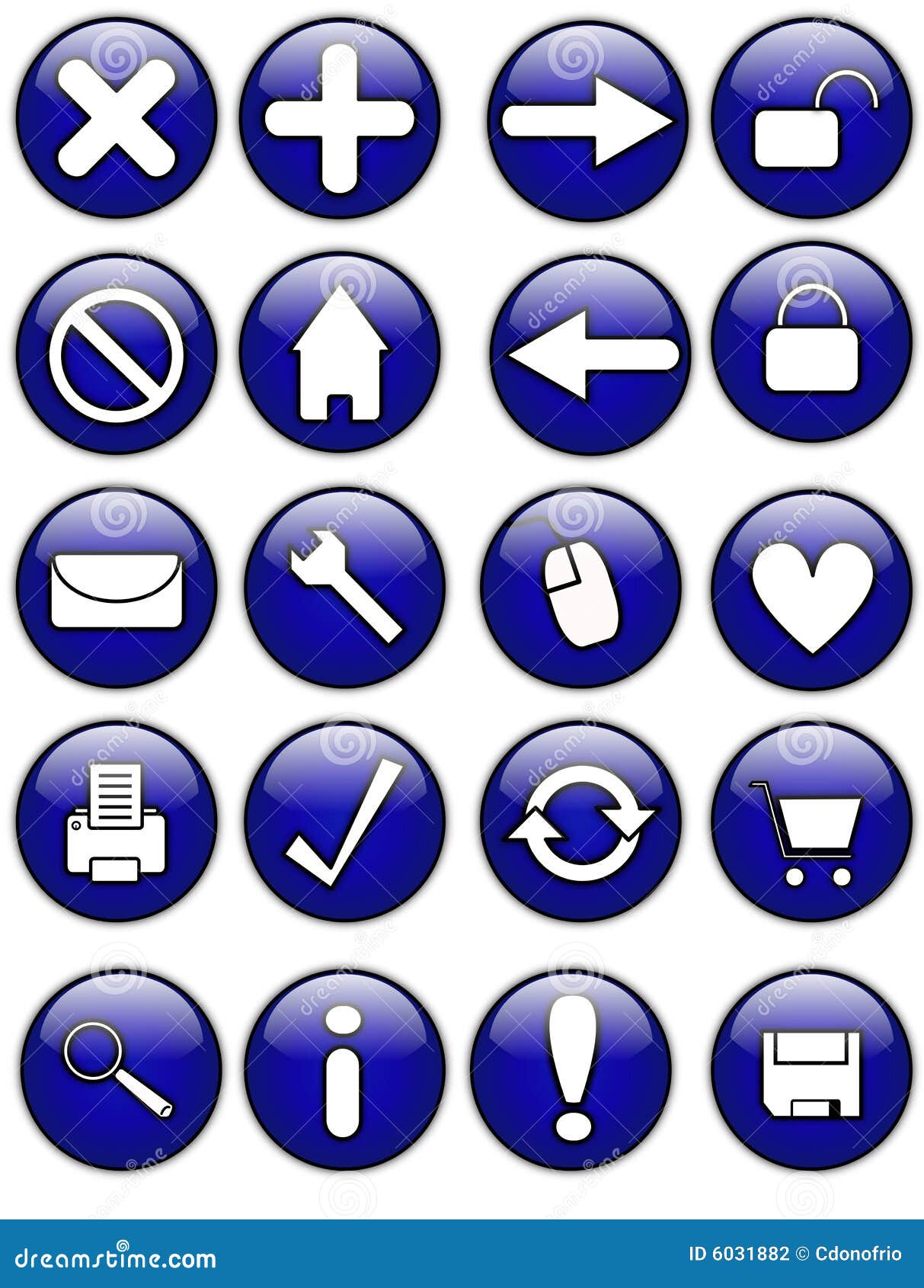 Botones Brillantes Del Internet Ilustración del Vector - Ilustración de ...