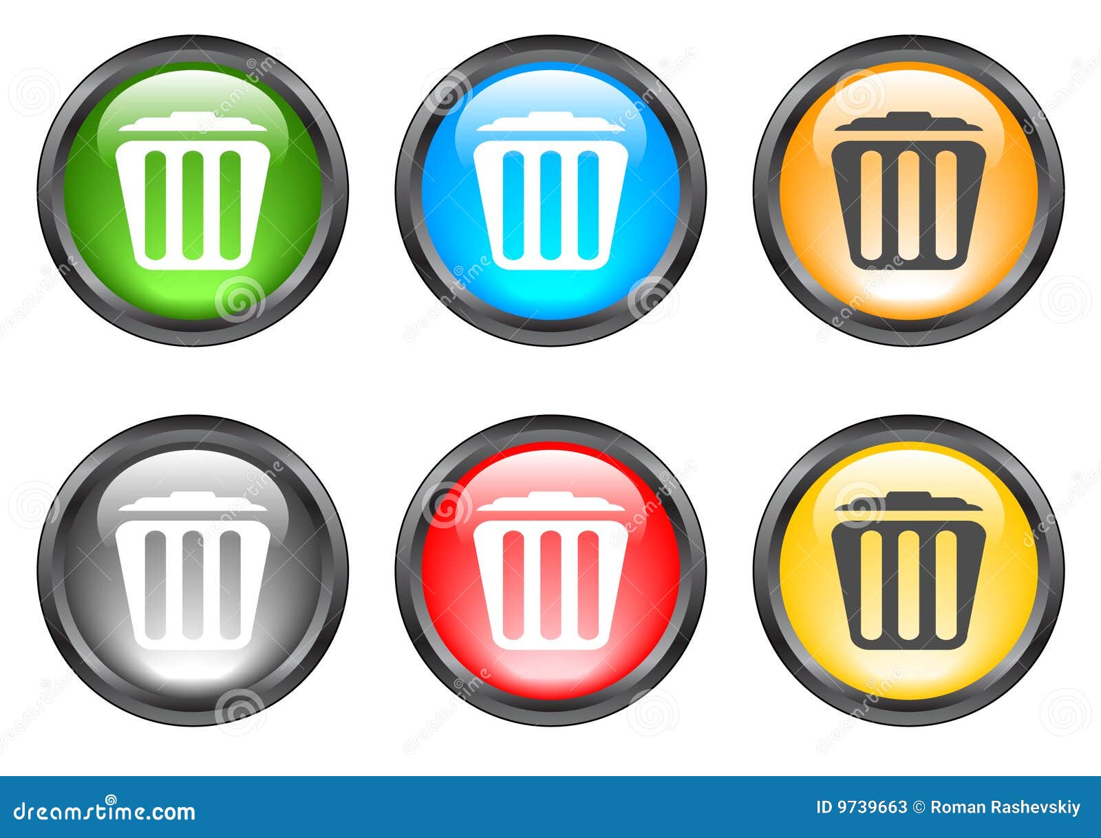 Botones Brillantes Del Internet Ilustración del Vector - Ilustración de ...