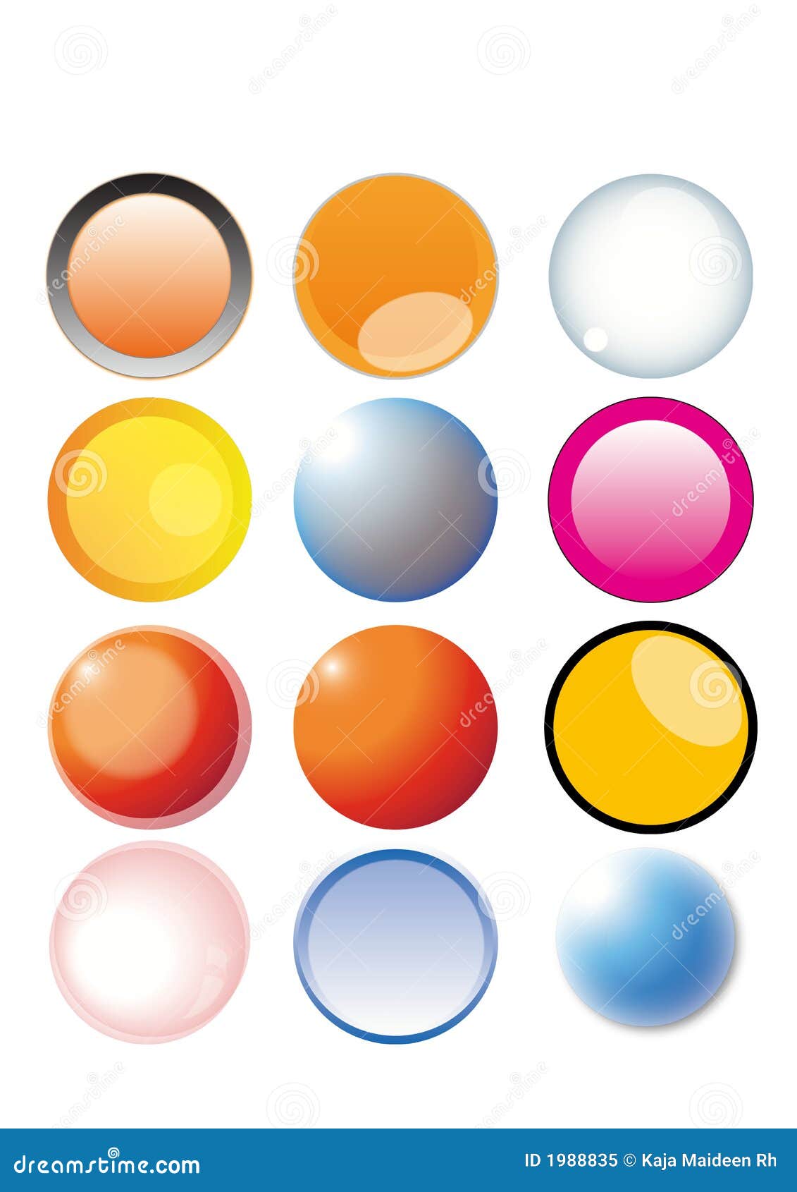 Botones coloridos stock de ilustración. Ilustración de color - 1988835