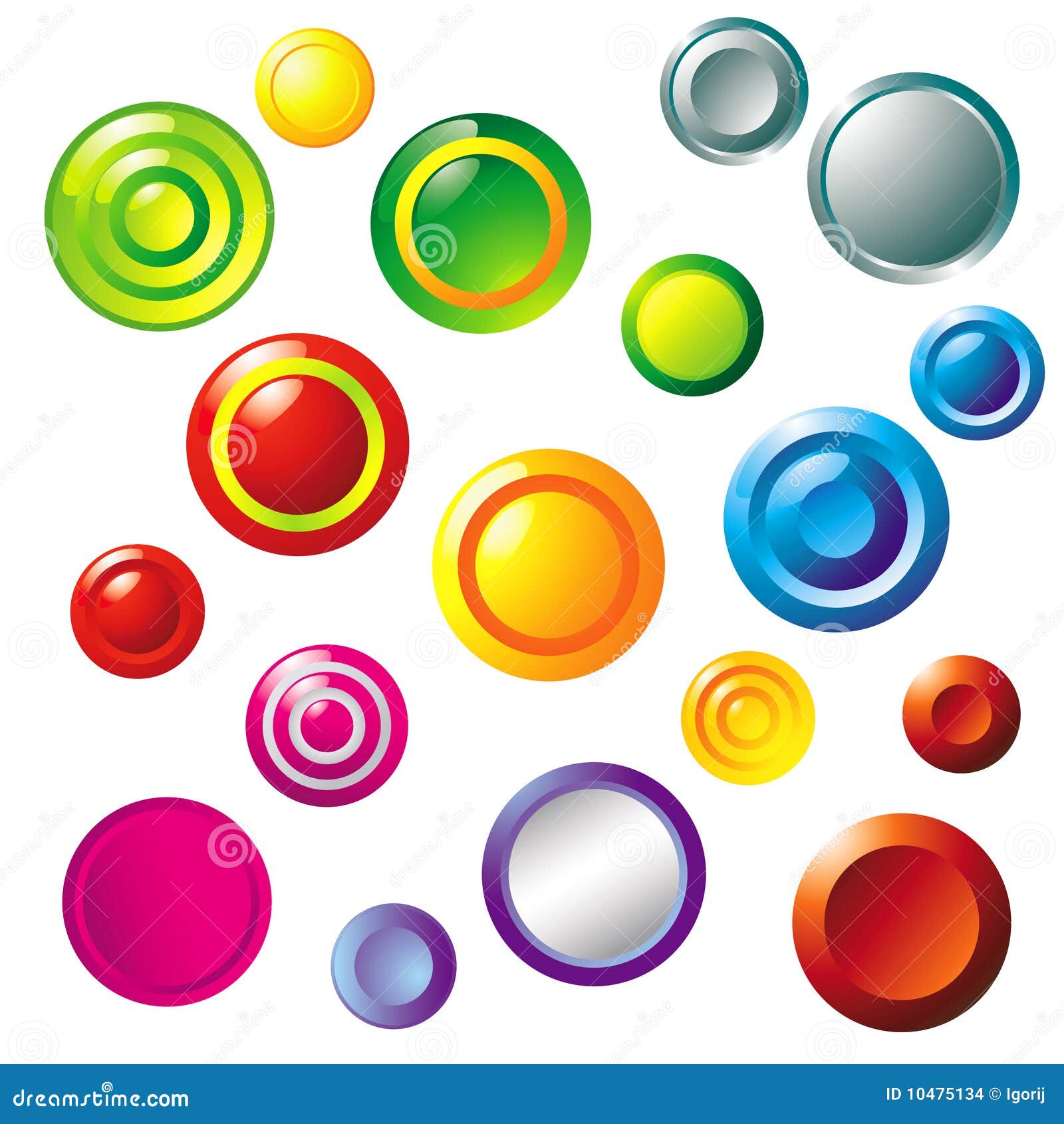 Botones Coloridos Del Vector Stock de ilustración - Ilustración de ...