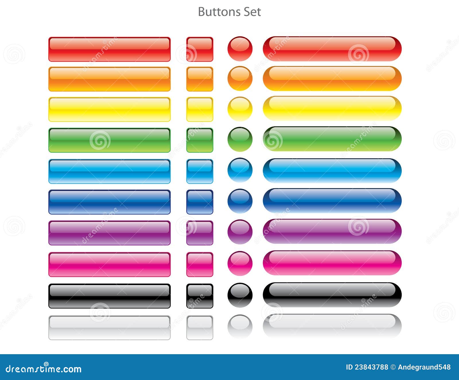 Botones coloridos del Web ilustración del vector. Ilustración de sombra ...