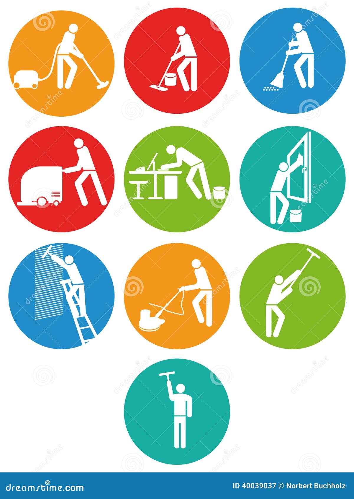 Botones Comerciales De La Limpieza Ilustración del Vector - Ilustración ...