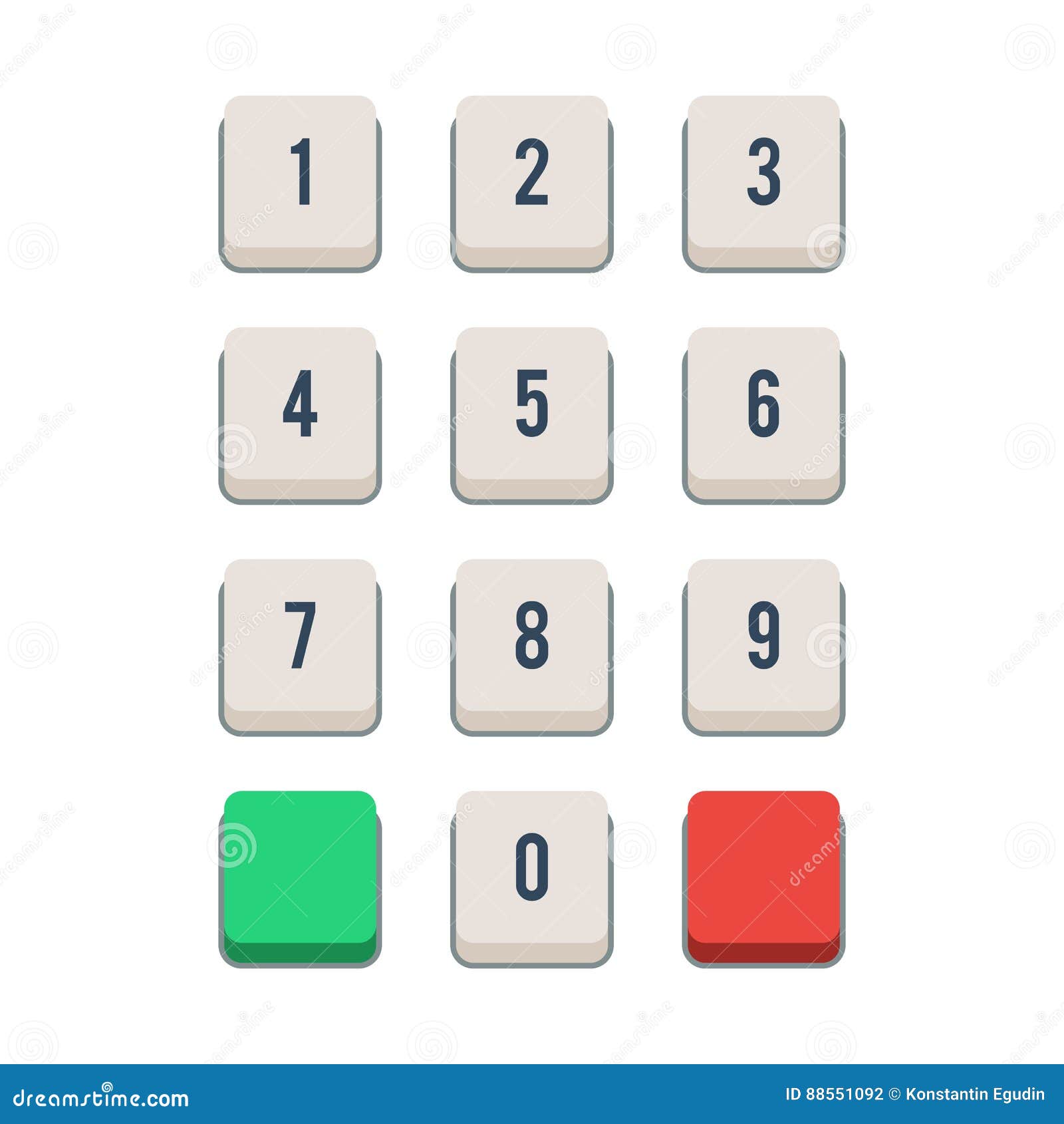 Botones con números ilustración del vector. Ilustración de conjunto ...