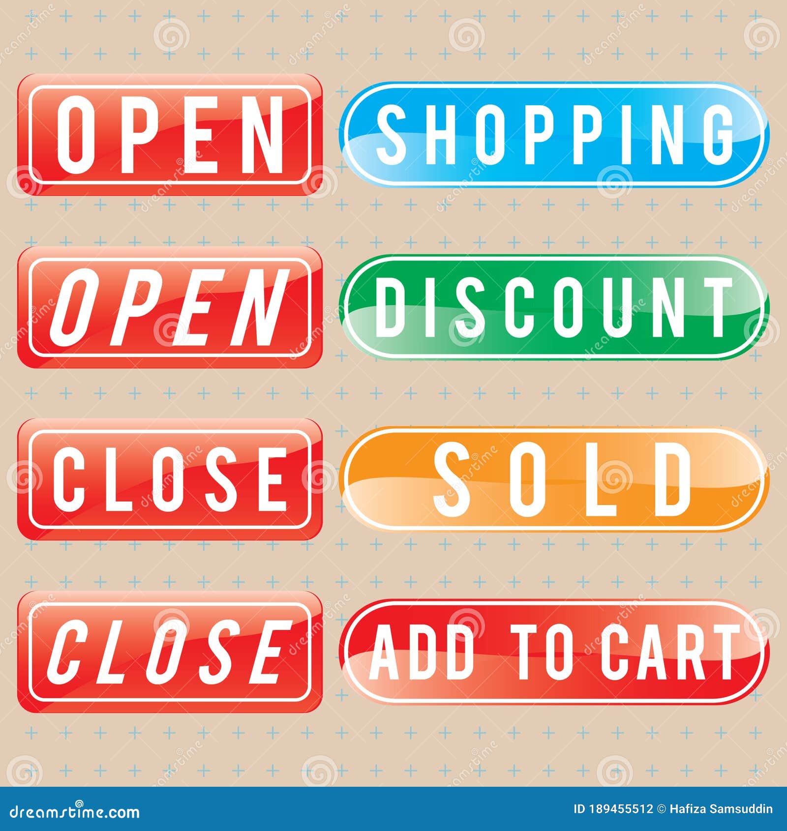 Botones De Compra. Diseño Decorativo De Ilustración Vectorial Ilustración del Vector ...