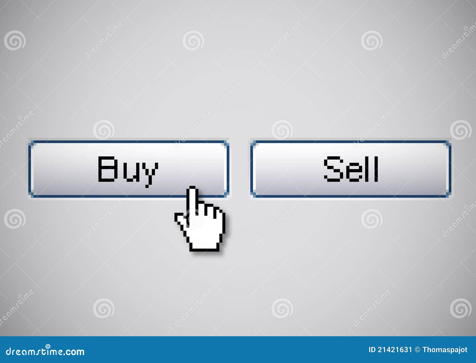 Botones de compra-venta ilustración del vector. Ilustración de mercado ...