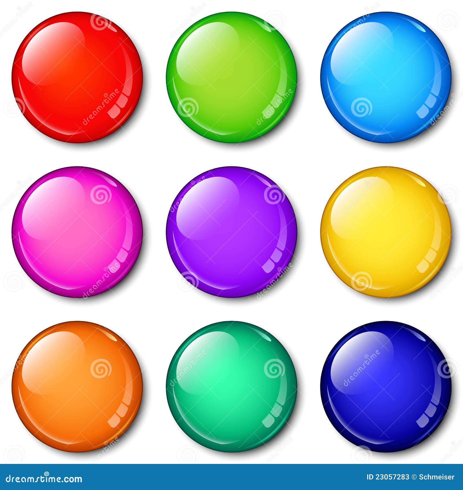 Botones de cristal fijados ilustración del vector. Ilustración de ...