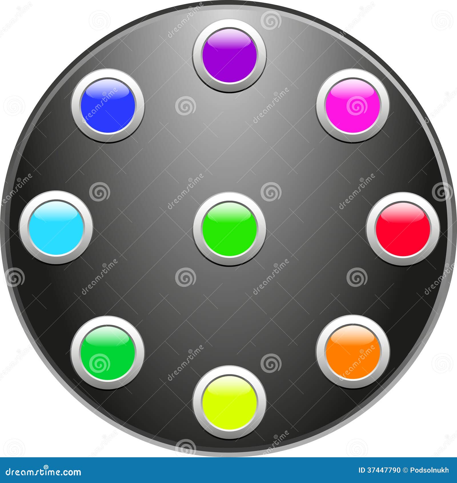 Botones De Internet Del Color Stock de ilustración - Ilustración de ...