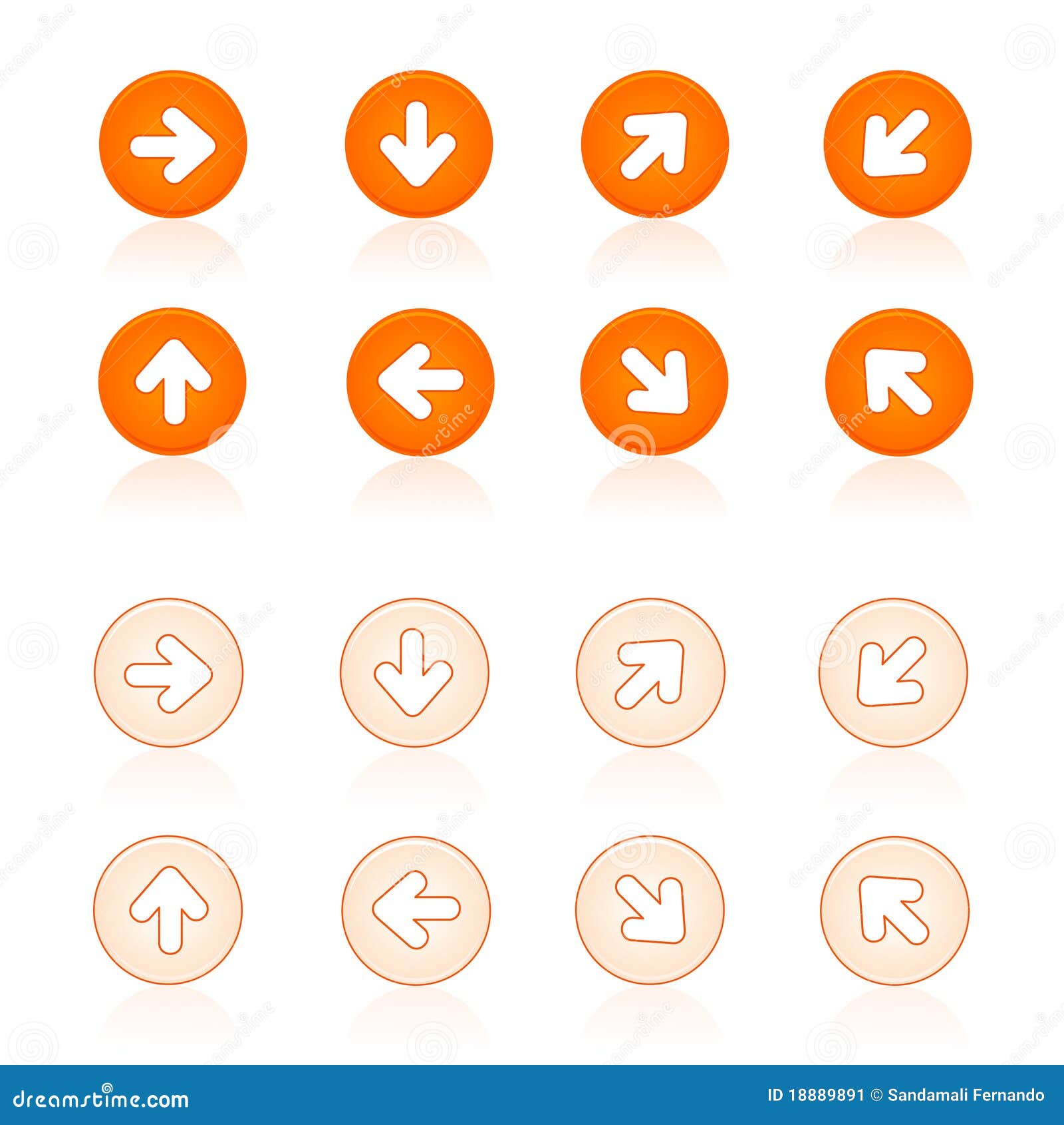 Botones de la flecha ilustración del vector. Ilustración de directo ...