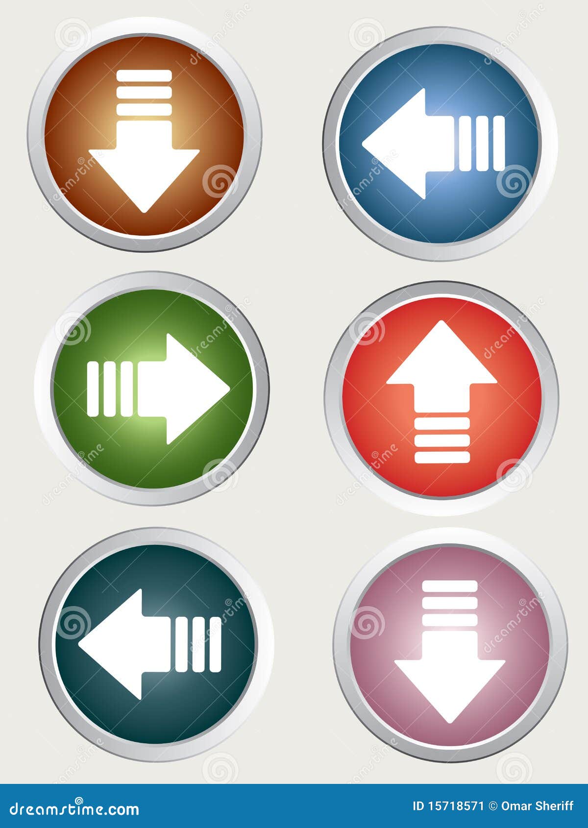 Botones De La Flecha Direccional Stock de ilustración - Ilustración de ...