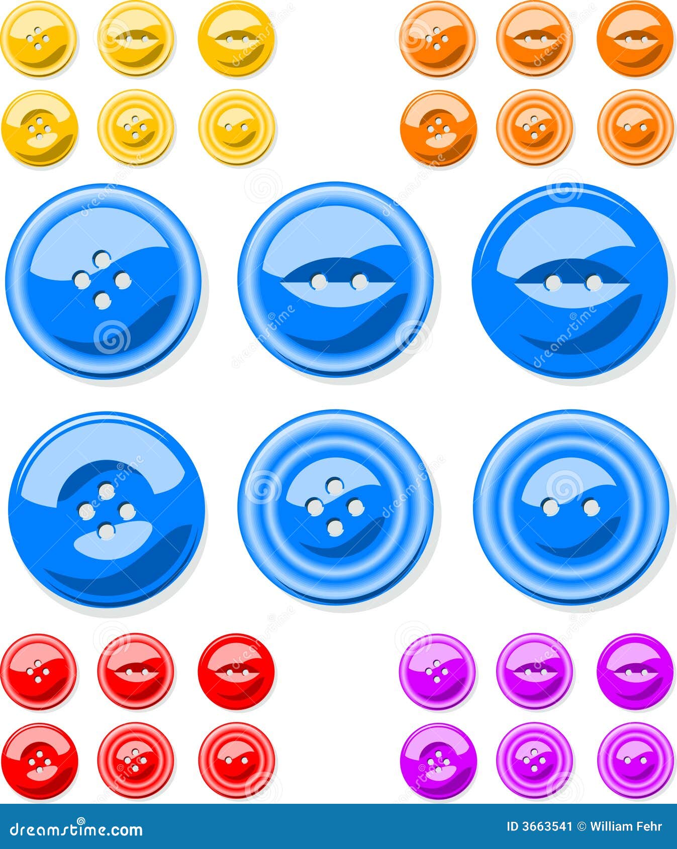 Botones de la ropa ilustración del vector. Ilustración de botones - 3663541