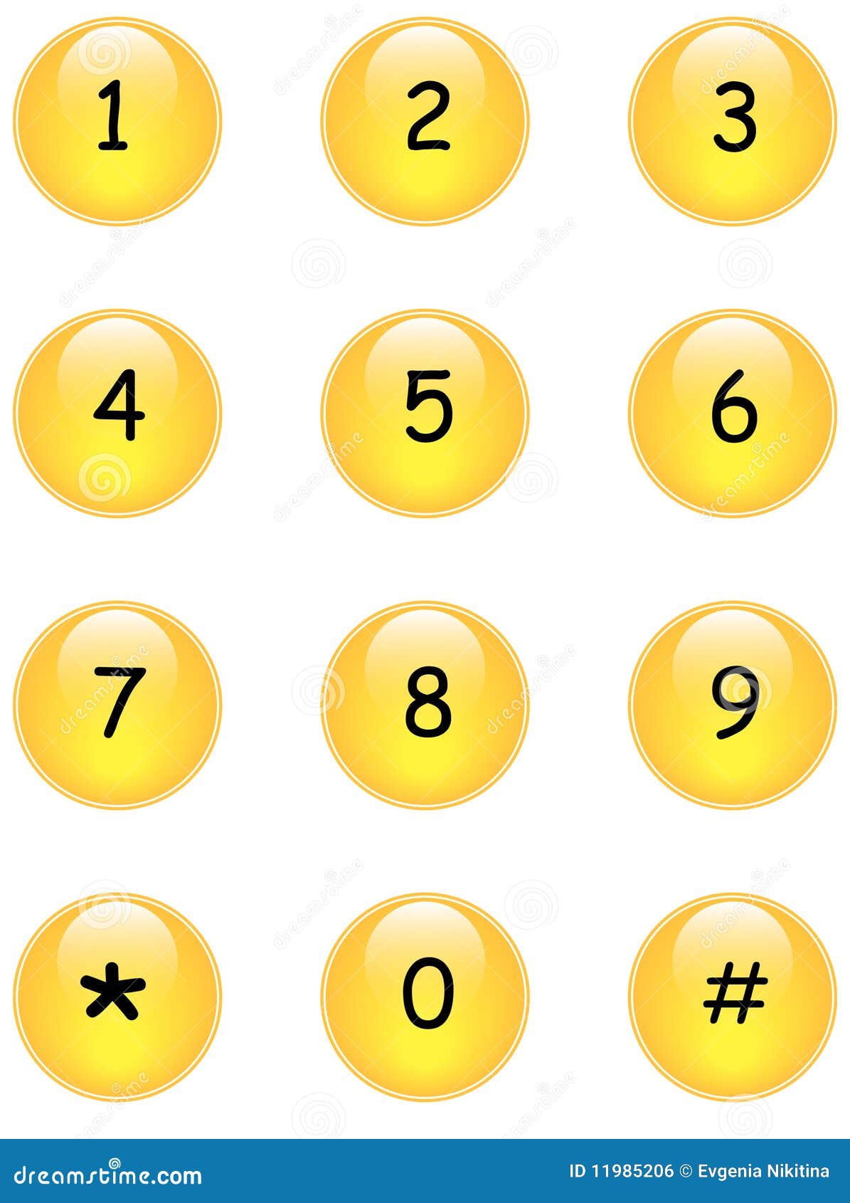 Botones de los números ilustración del vector. Ilustración de calcule ...