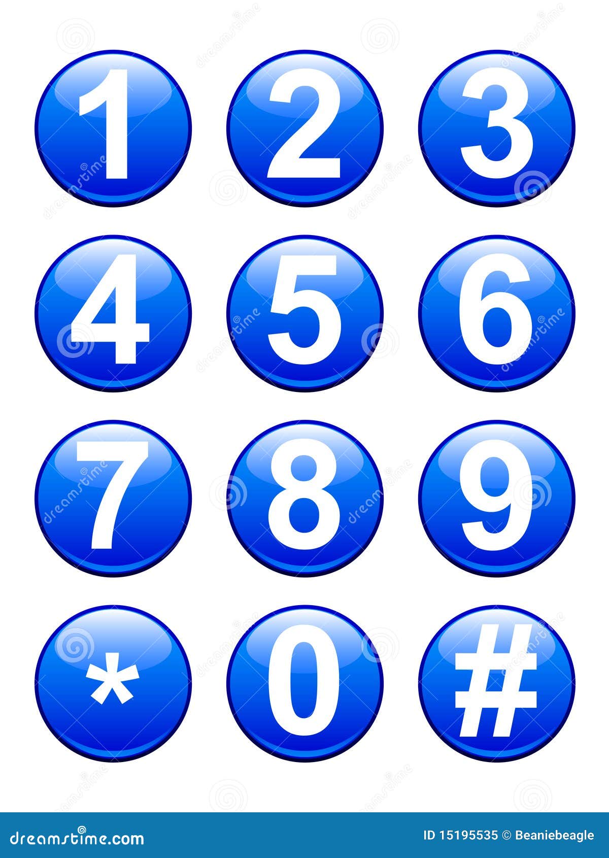 Botones de los números ilustración del vector. Ilustración de llamada ...