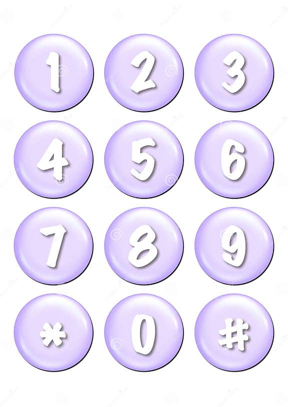 Botones de los números stock de ilustración. Ilustración de teclado ...