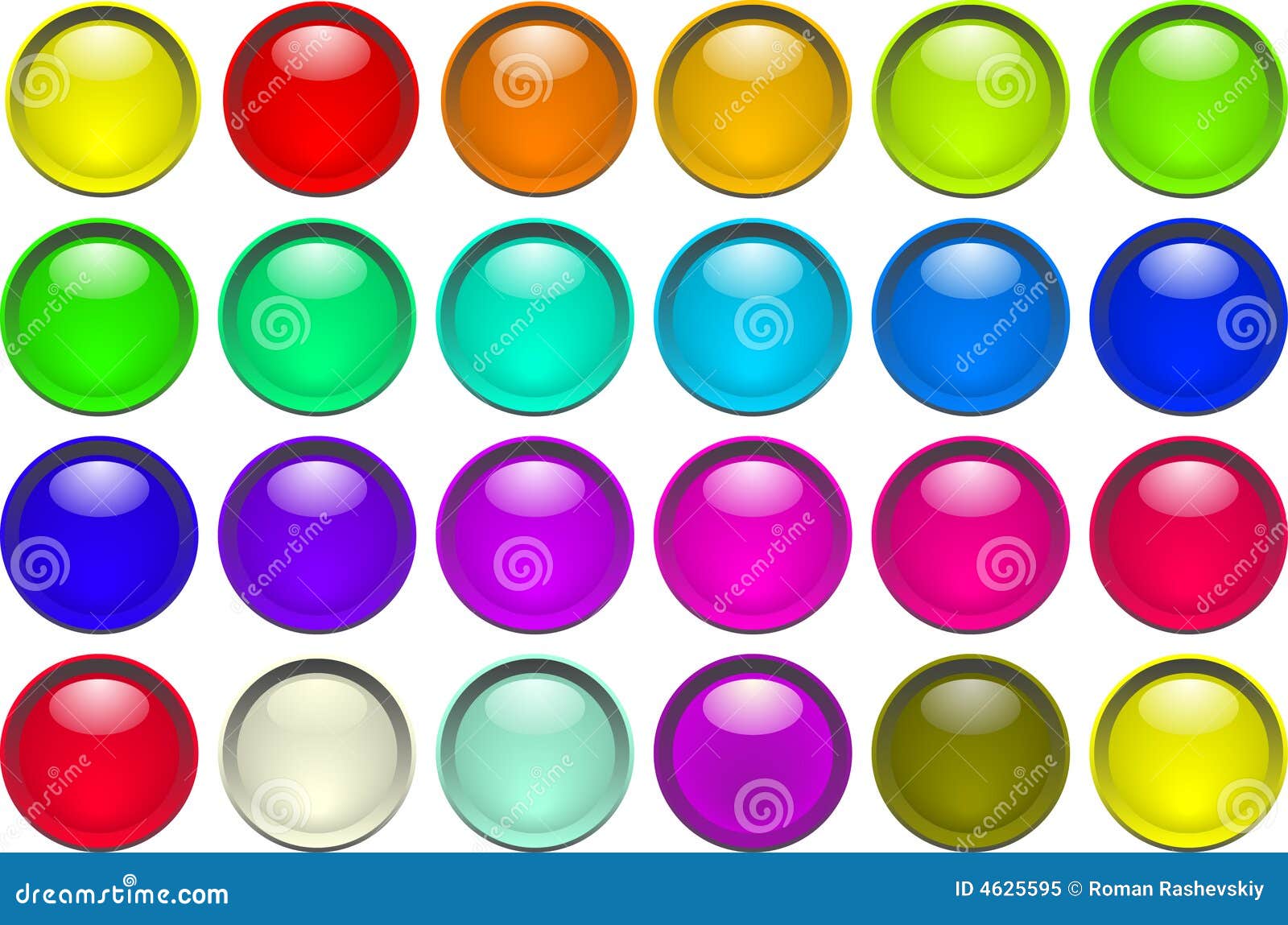 Botones del color stock de ilustración. Ilustración de teclado - 4625595