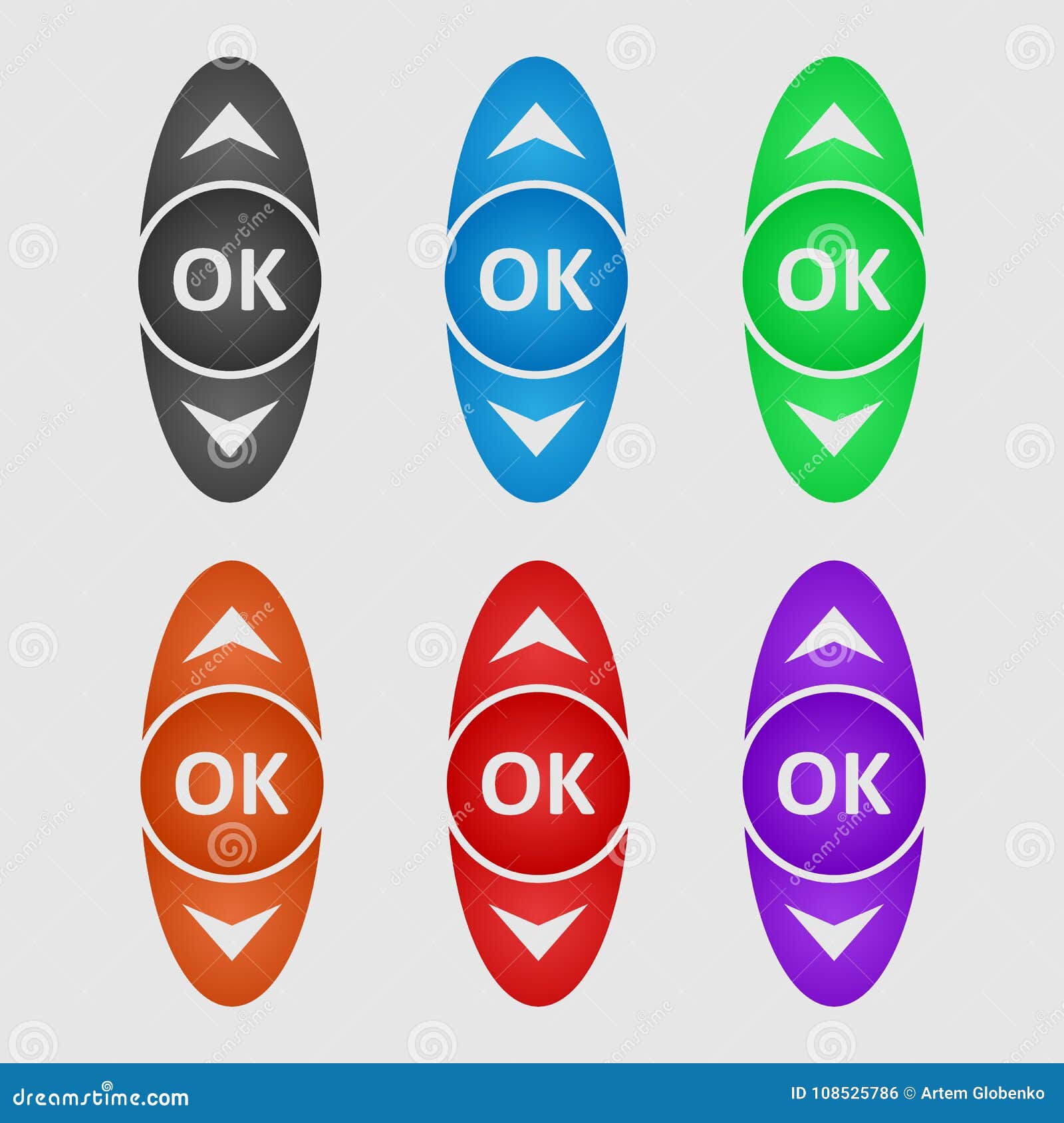 Botones Del Control Del Color Botones Del Vector Ilustración del Vector ...