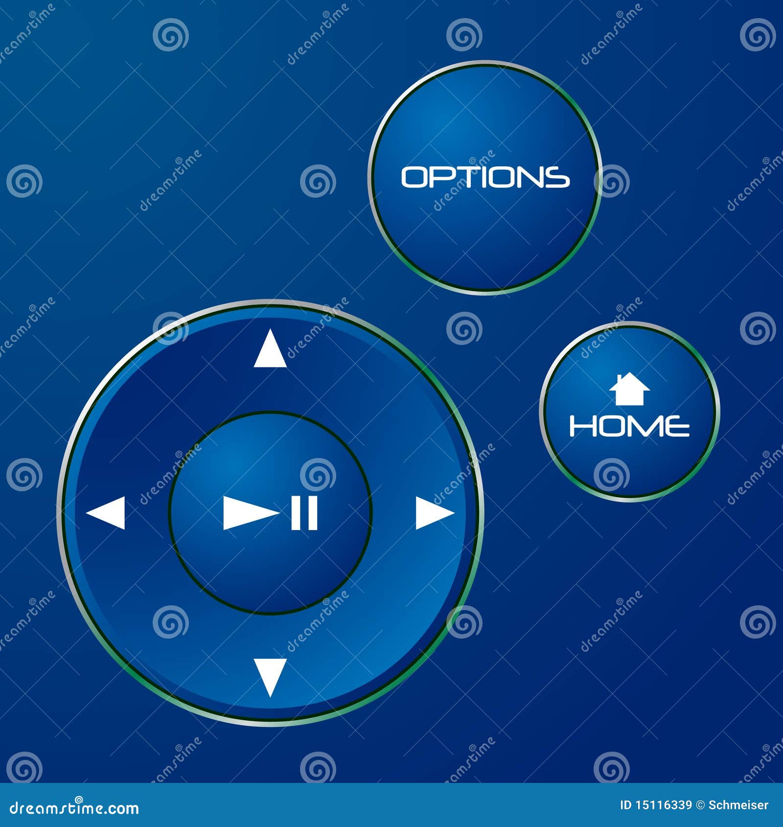 Botones Del Control De La Navegación Ilustración del Vector ...