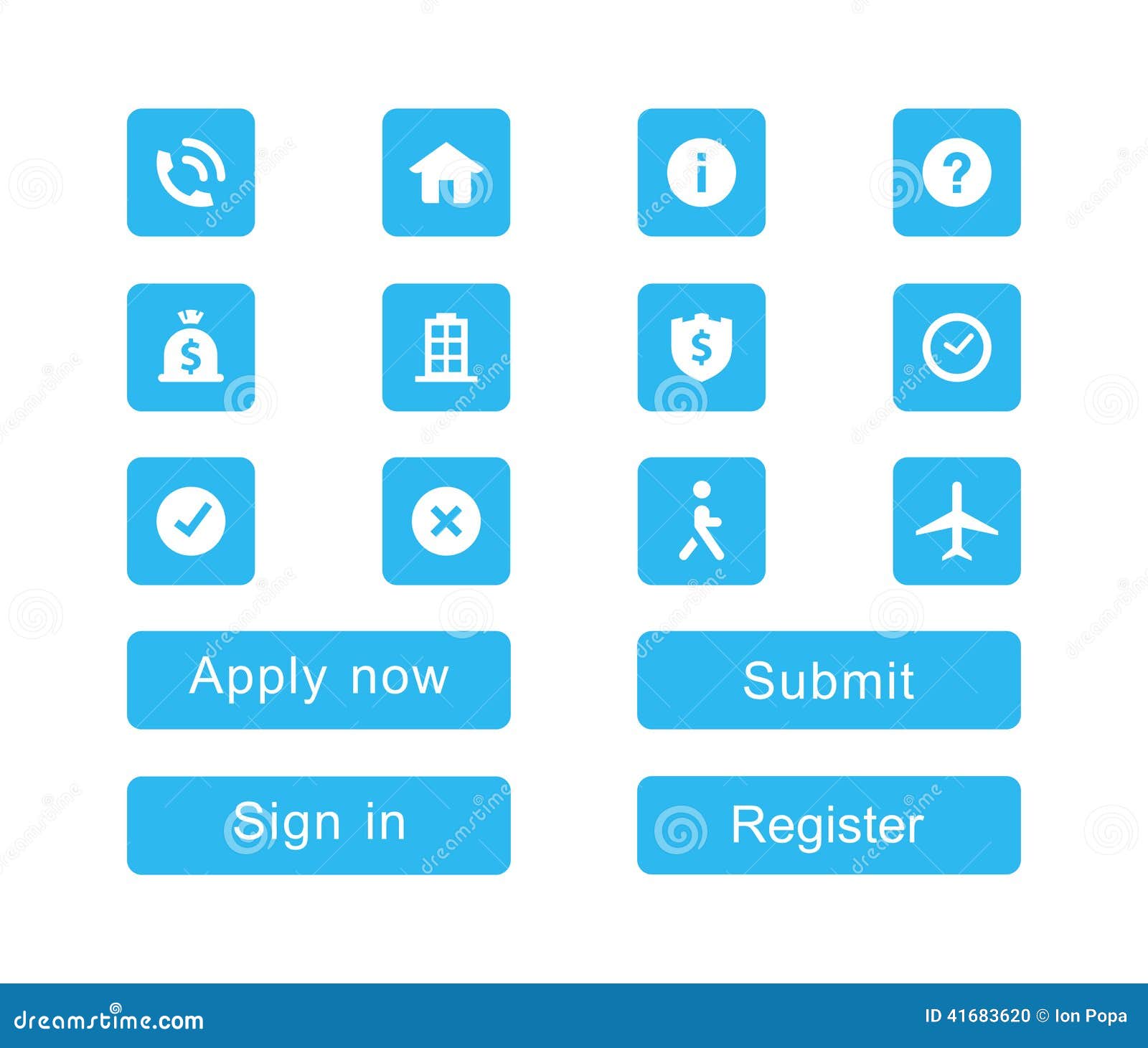 Botones Del Internet Y Del Web Ilustración del Vector - Ilustración de ...