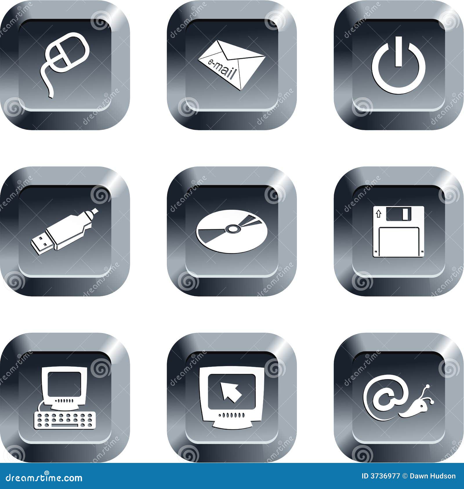 Botones del ordenador stock de ilustración. Ilustración de cubo - 3736977