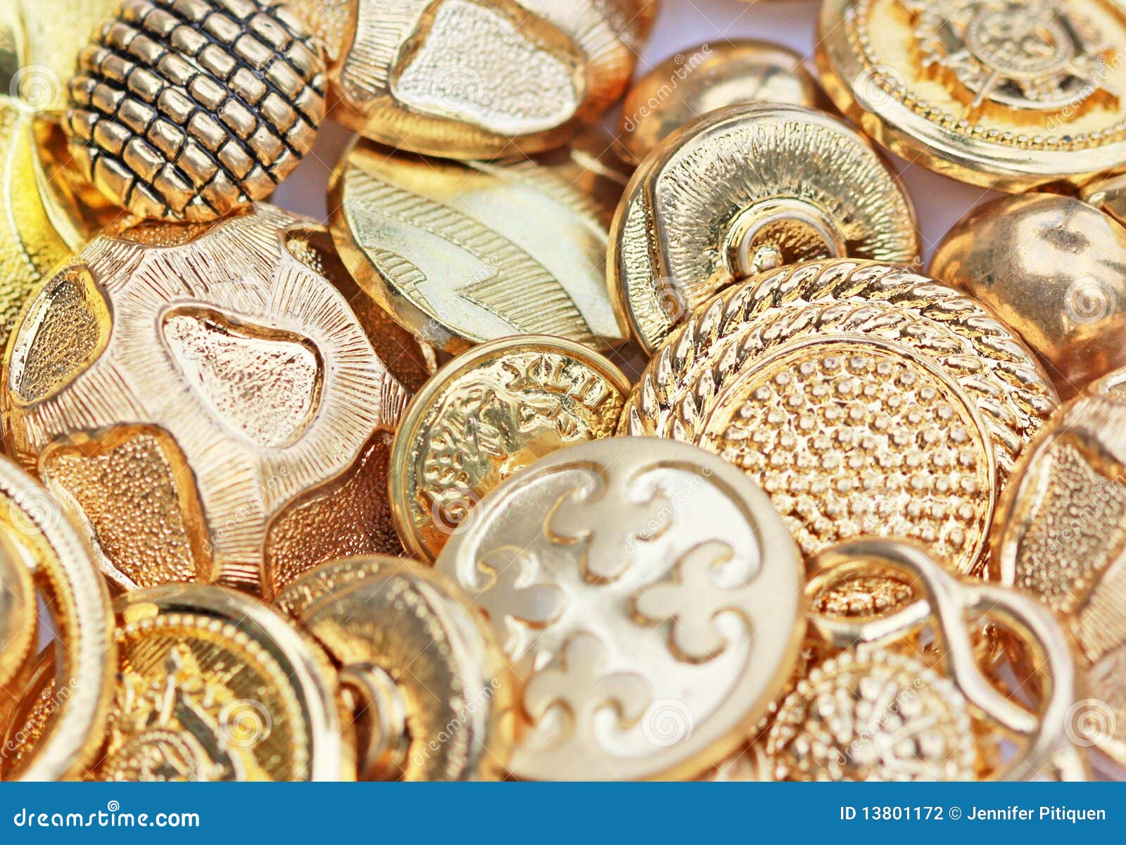 Botones del oro foto de archivo. Imagen de costura, amarillo - 13801172