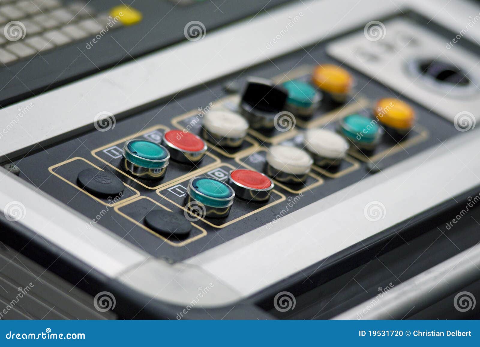 Botones Del Panel De Control Foto de archivo - Imagen de herramienta ...