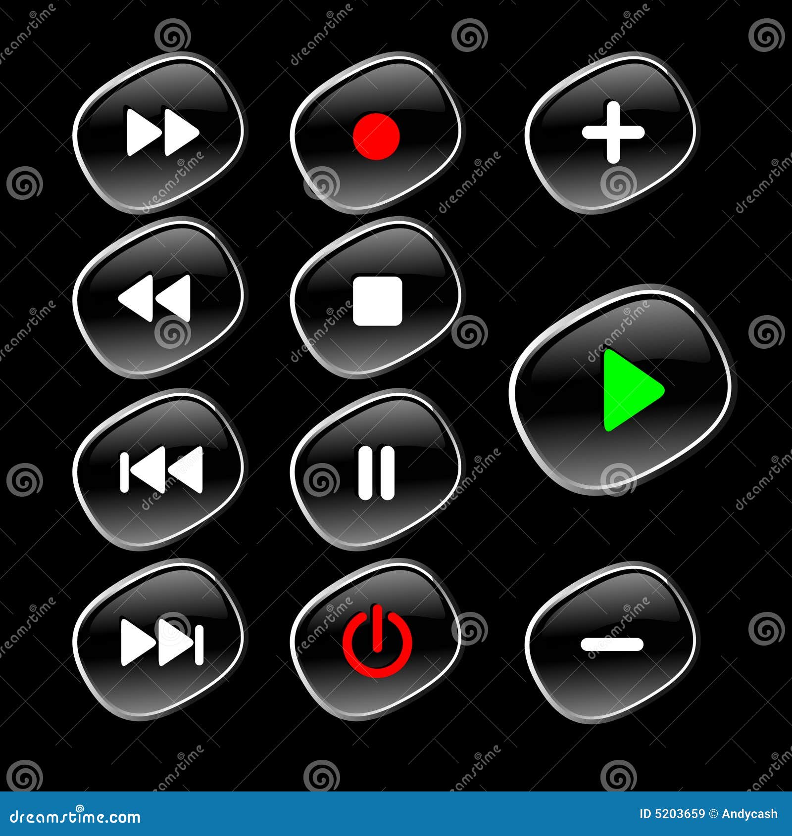 Botones Del Panel De Control Ilustración del Vector - Ilustración de ...
