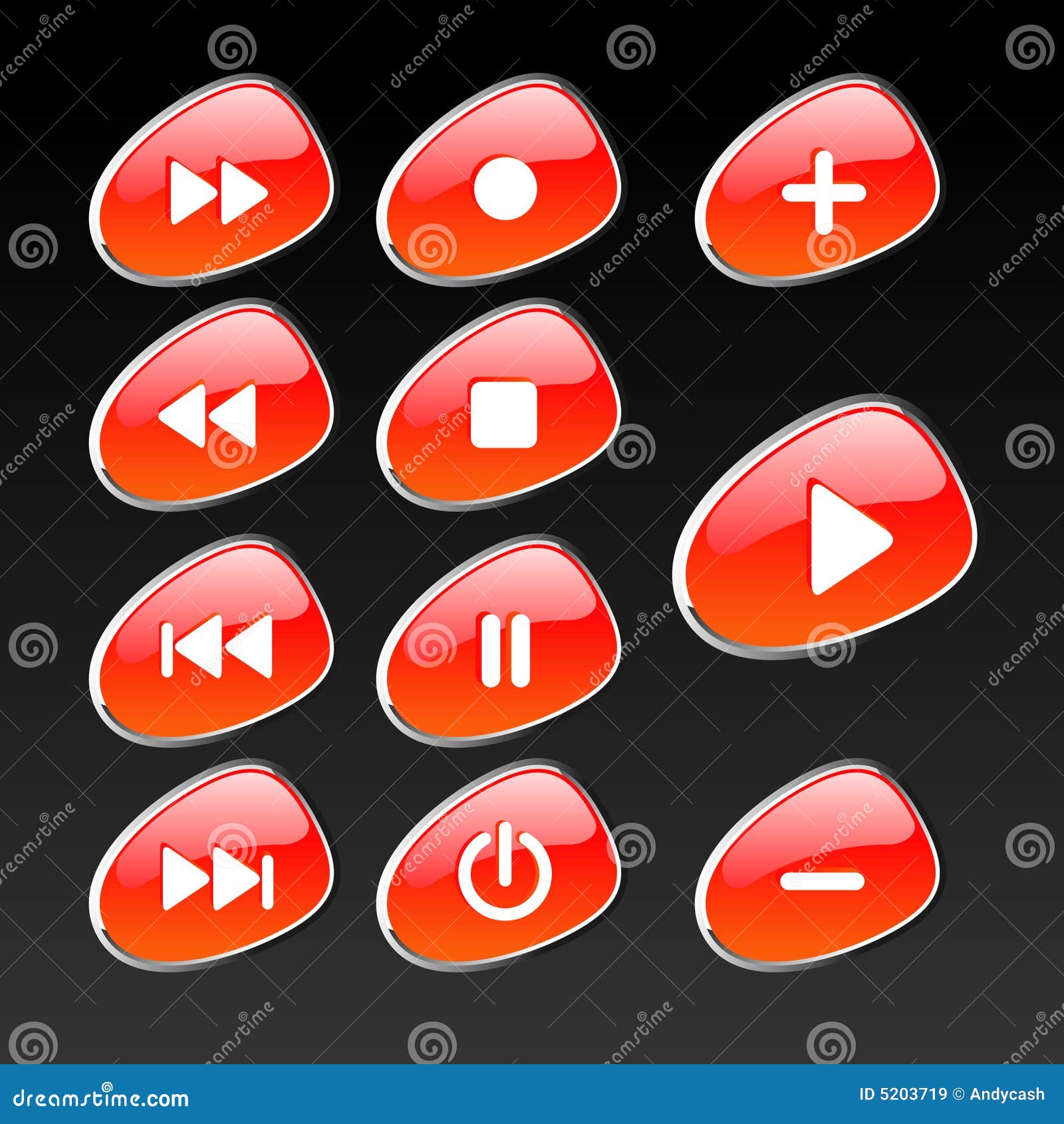 Botones Del Panel De Control Ilustración del Vector - Ilustración de ...