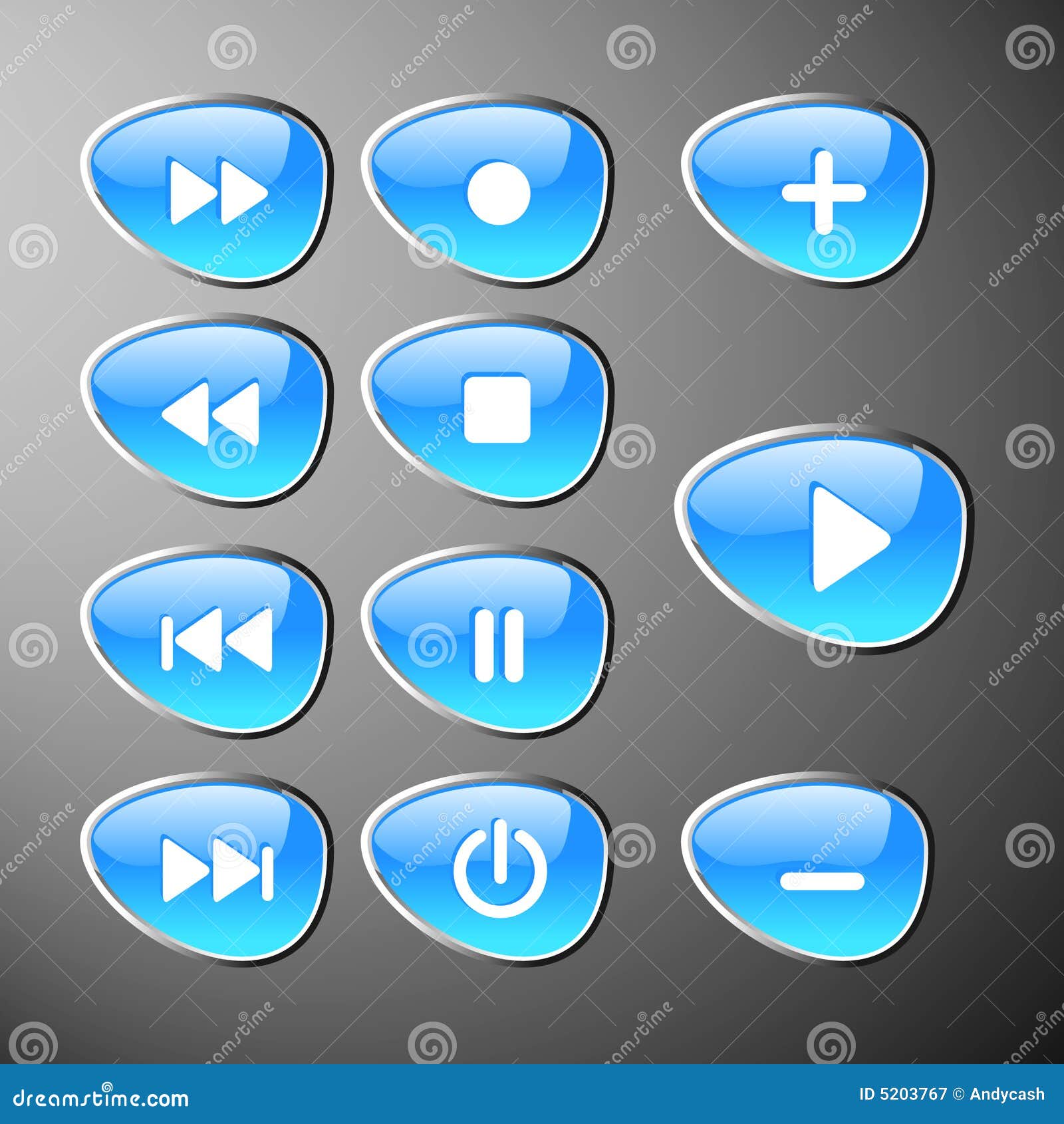 Botones Del Panel De Control Ilustración del Vector - Ilustración de ...