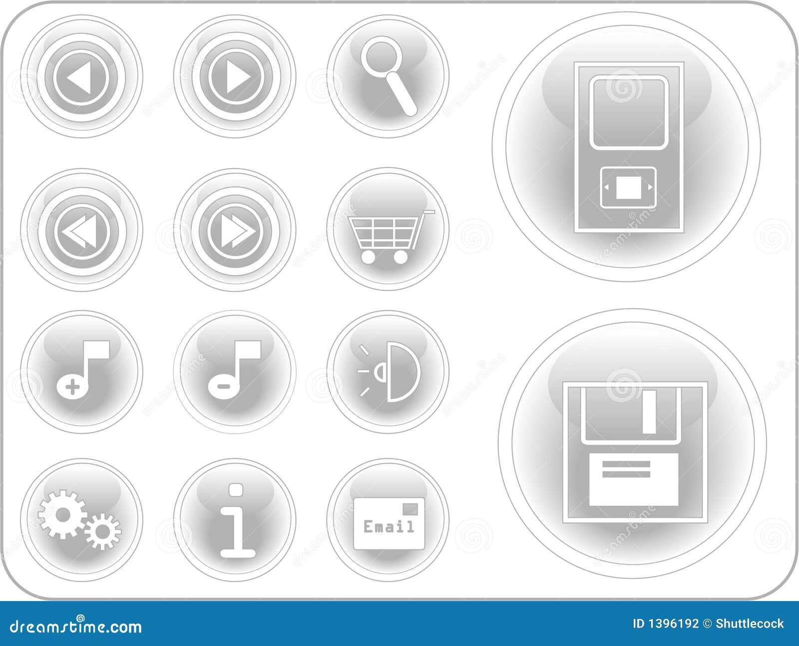 Botones del vector 3D ilustración del vector. Ilustración de louder ...