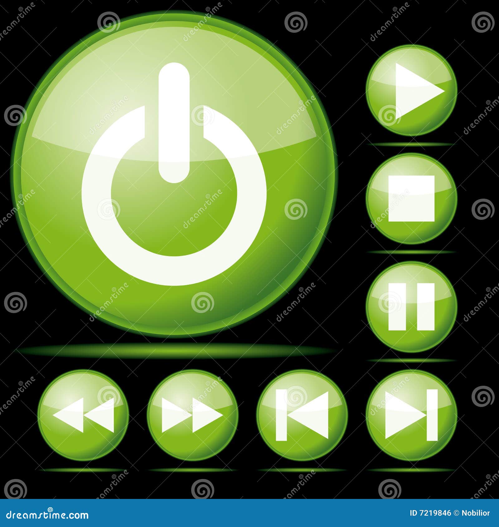 Botones del vector ilustración del vector. Ilustración de brillante ...