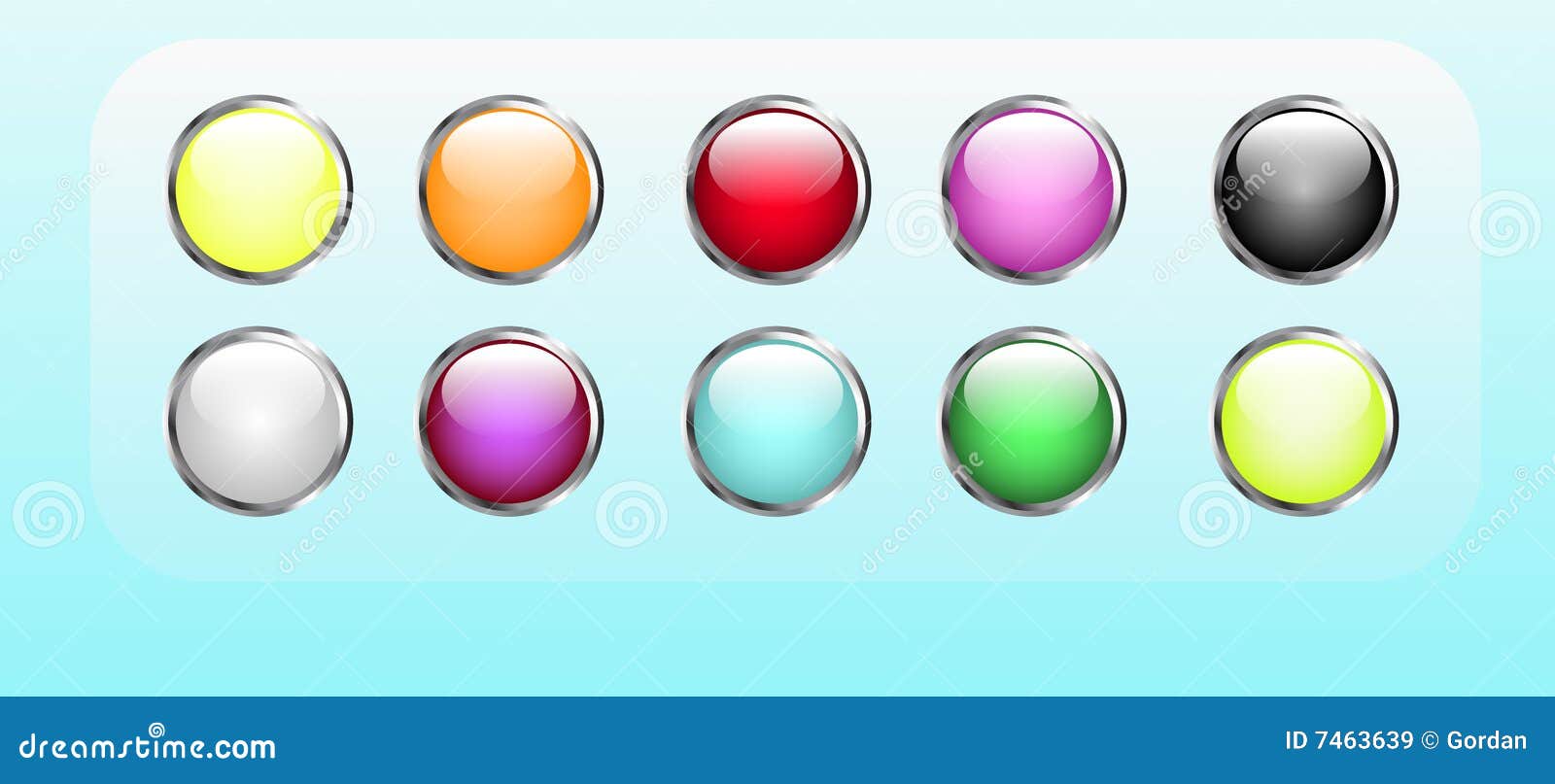 Botones del vector ilustración del vector. Ilustración de rebote - 7463639